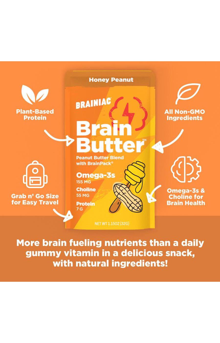 Brainiac Brain Butter - Honey Peanut - Shop Peanut butter at H-E-B