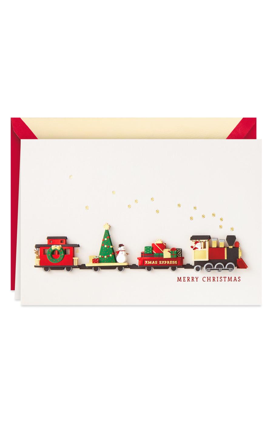 Hallmark Signature Merry Christmas Train Card - S26, S14 - Shop Invites ...