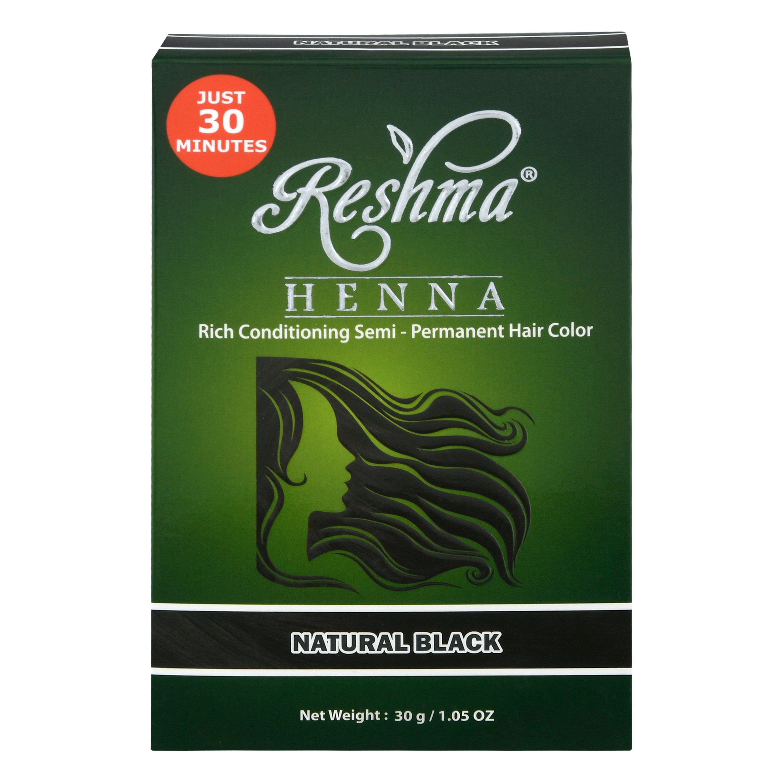 Reshma Henna 30 Minute Henna Hair Color Natural Black - Shop Hair color ...