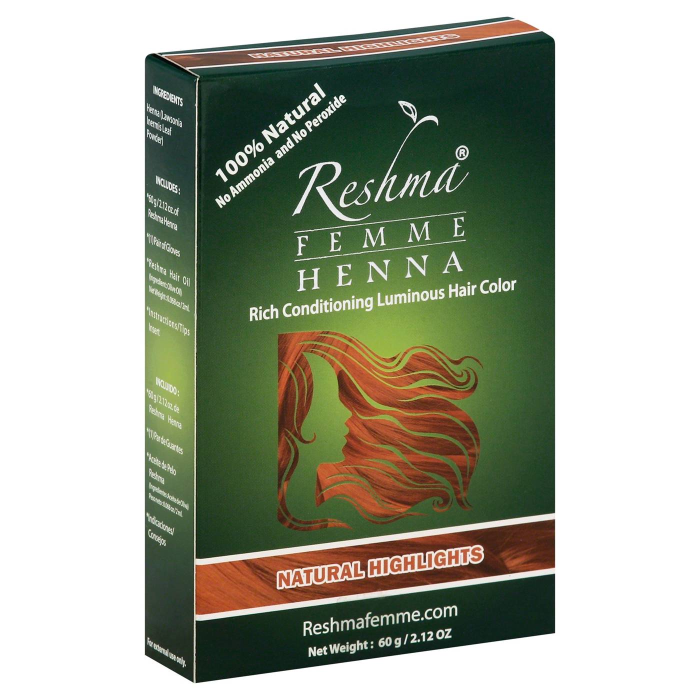 Reshma Henna 30 Minute Henna Hair Color Natural Highlights - Shop Hair ...