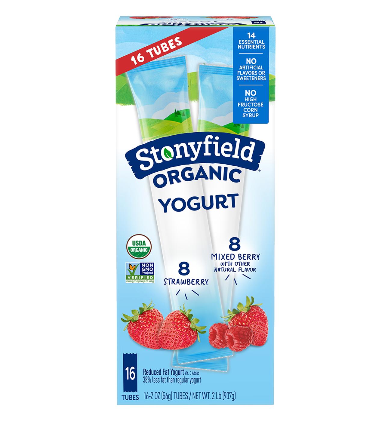 Stonyfield Kids Yogurt - Strawberry Mixed Berry - Shop Yogurt at H-E-B