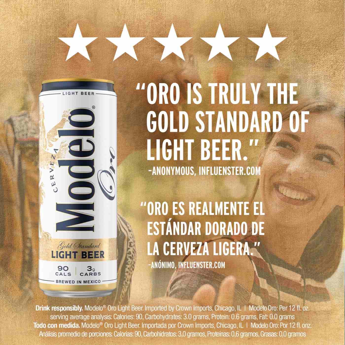 Modelo Oro Mexican Lager Import Light Beer 12 oz Cans, 12 pk - Shop ...