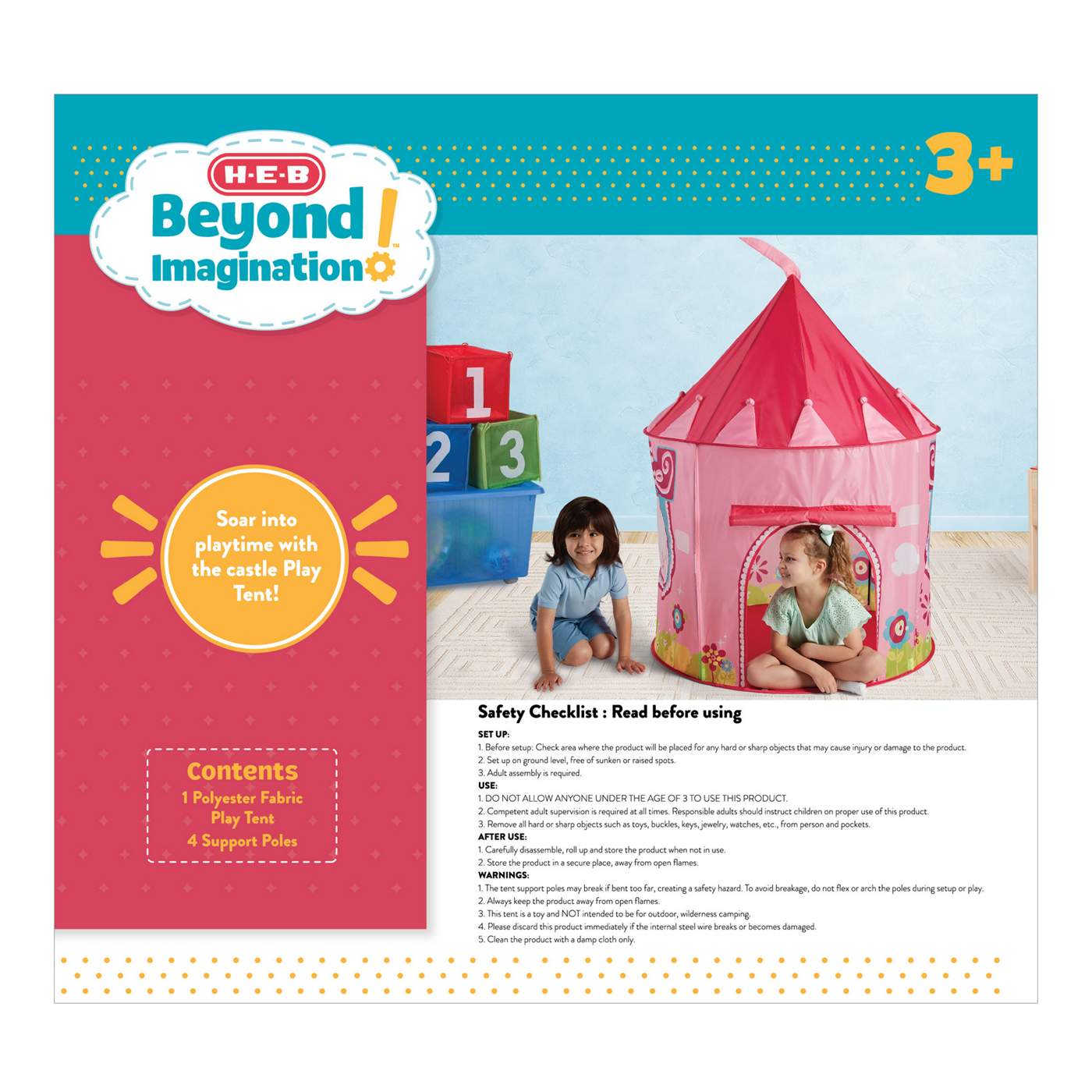 H-E-B Beyond Imagination! Castle Play Tent - Shop Baby toys at H-E-B
