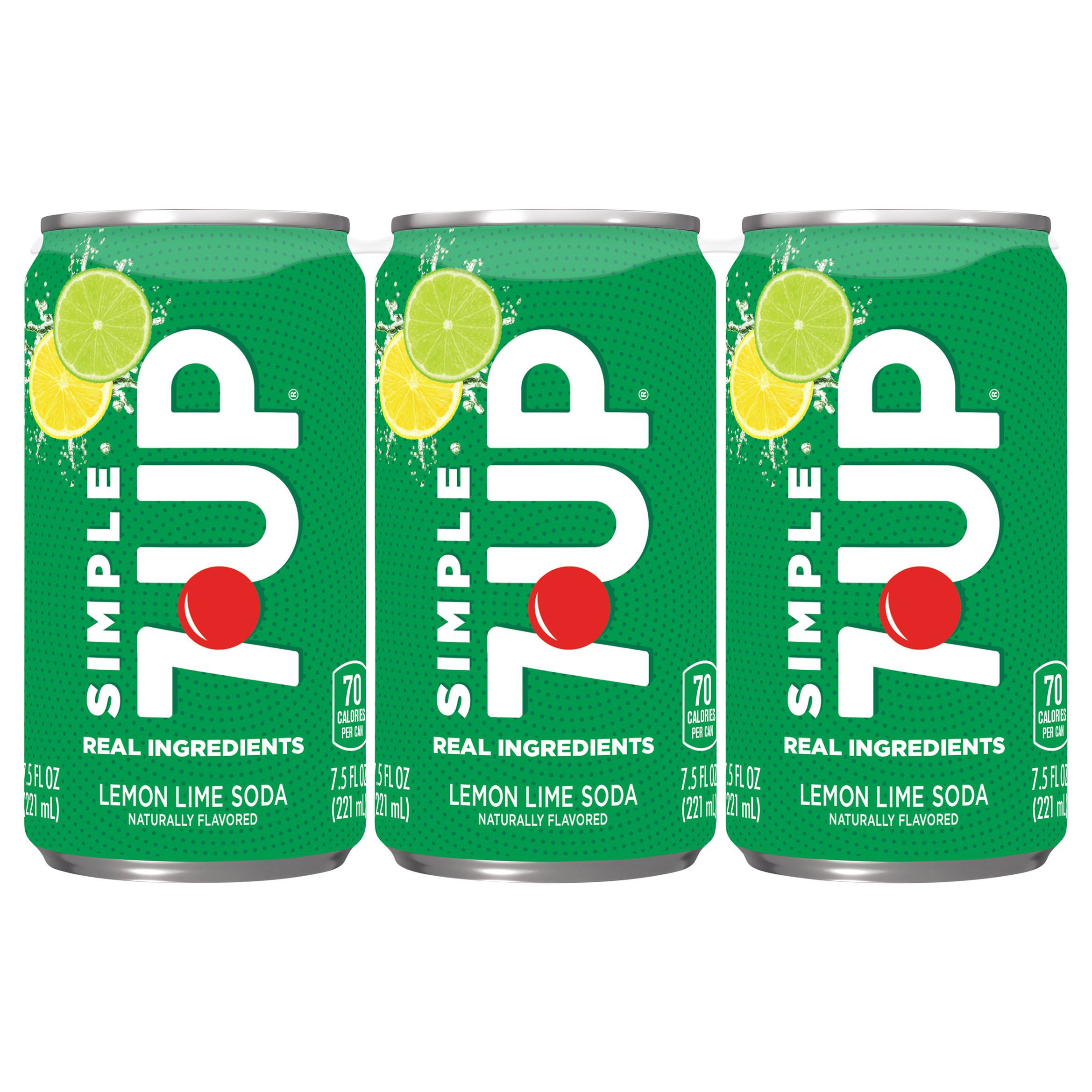 7UP Simple Lemon Lime Soda 7.5 oz Cans - Shop Soda at H-E-B