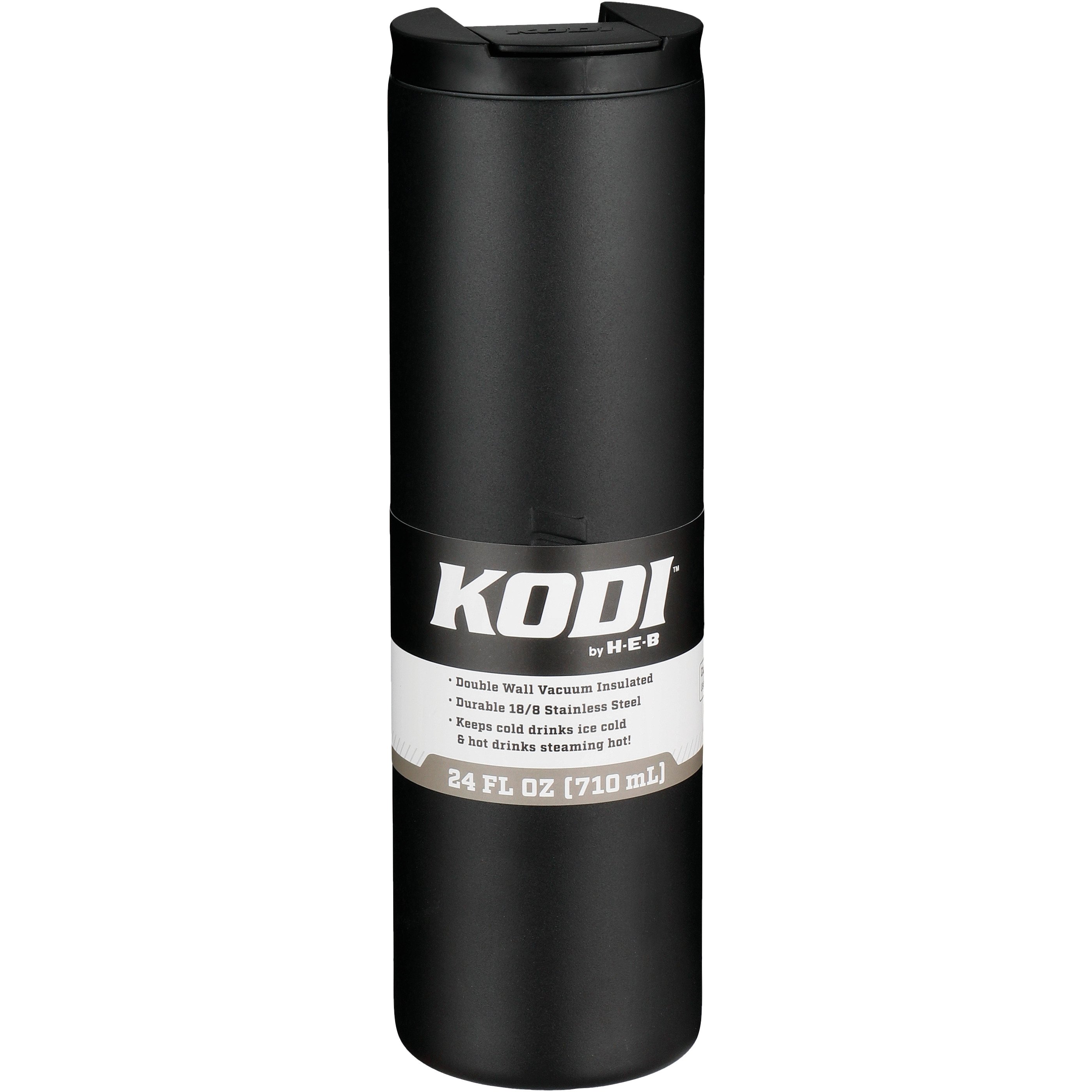 KODI by H-E-B Stainless Steel Spill Proof Travel Tumbler – Matte Black ...