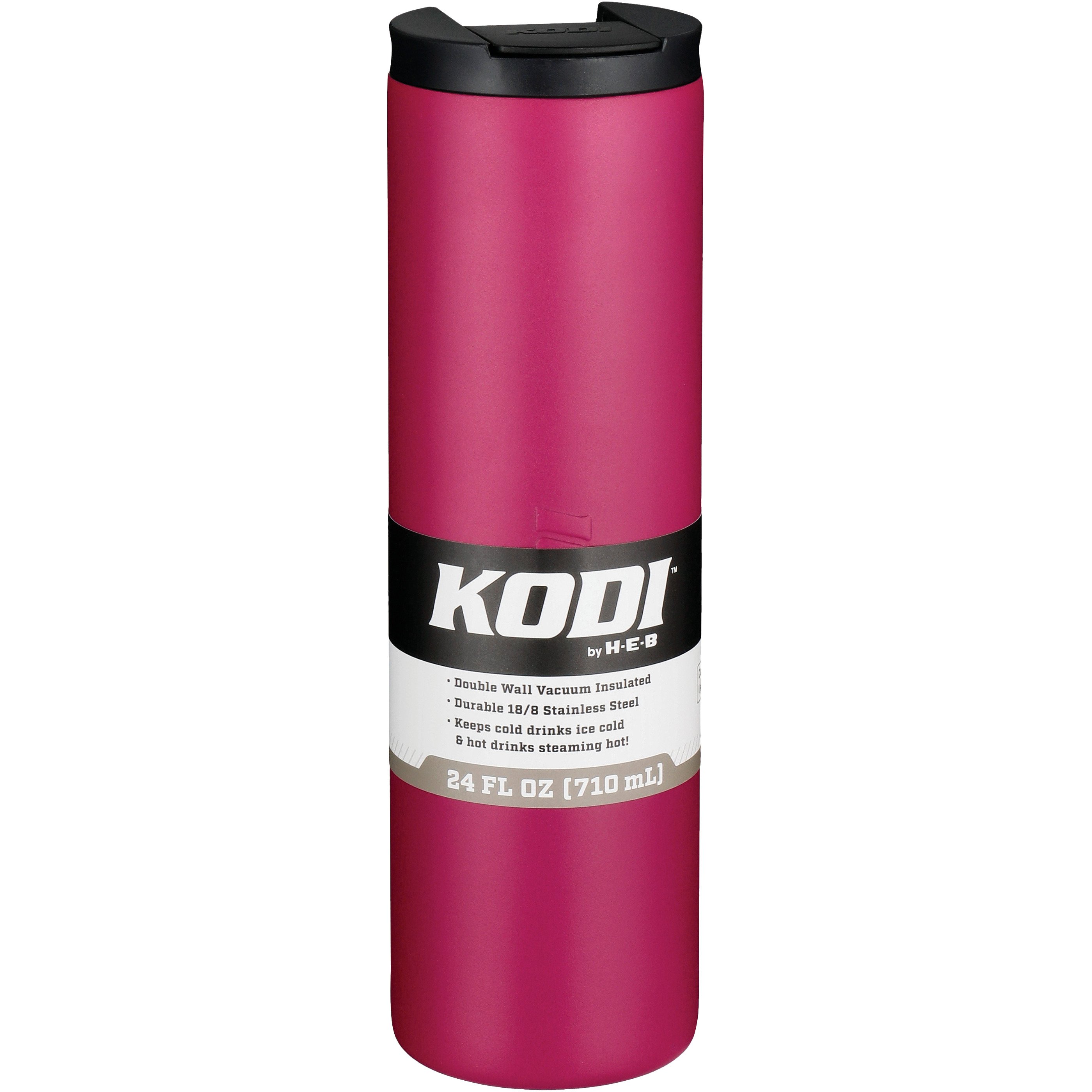 Kodi By H E B Stainless Steel Spill Proof Travel Tumbler Berry Pink Shop Travel And To Go At H E B 