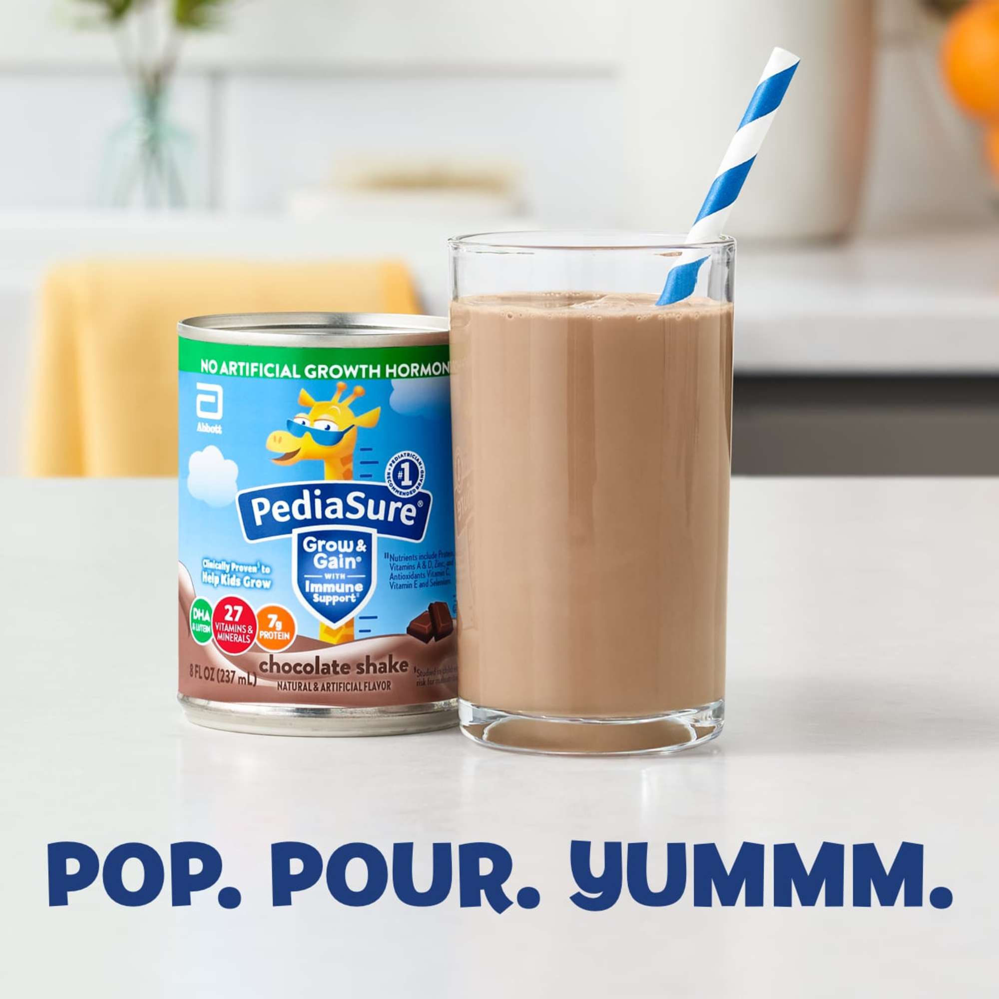 Growth Support Shake PediaSure Grow & Gain Chocolate Shake Mix - Kids ...