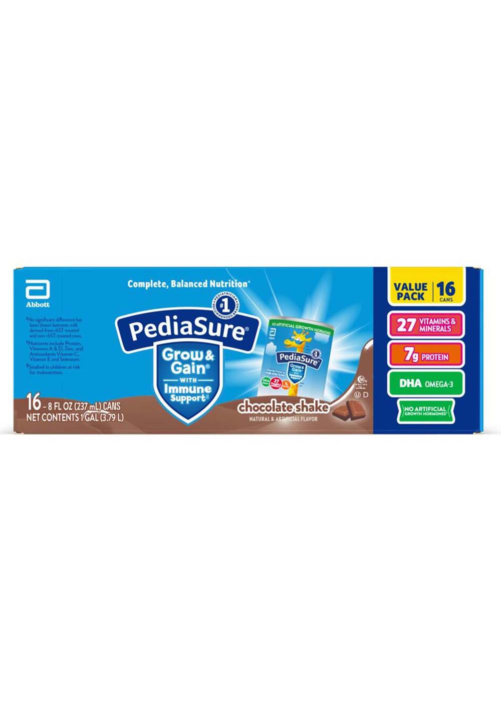 PediaSure Grow & Gain with Immune Support Nutritional Shake - Chocolate ...