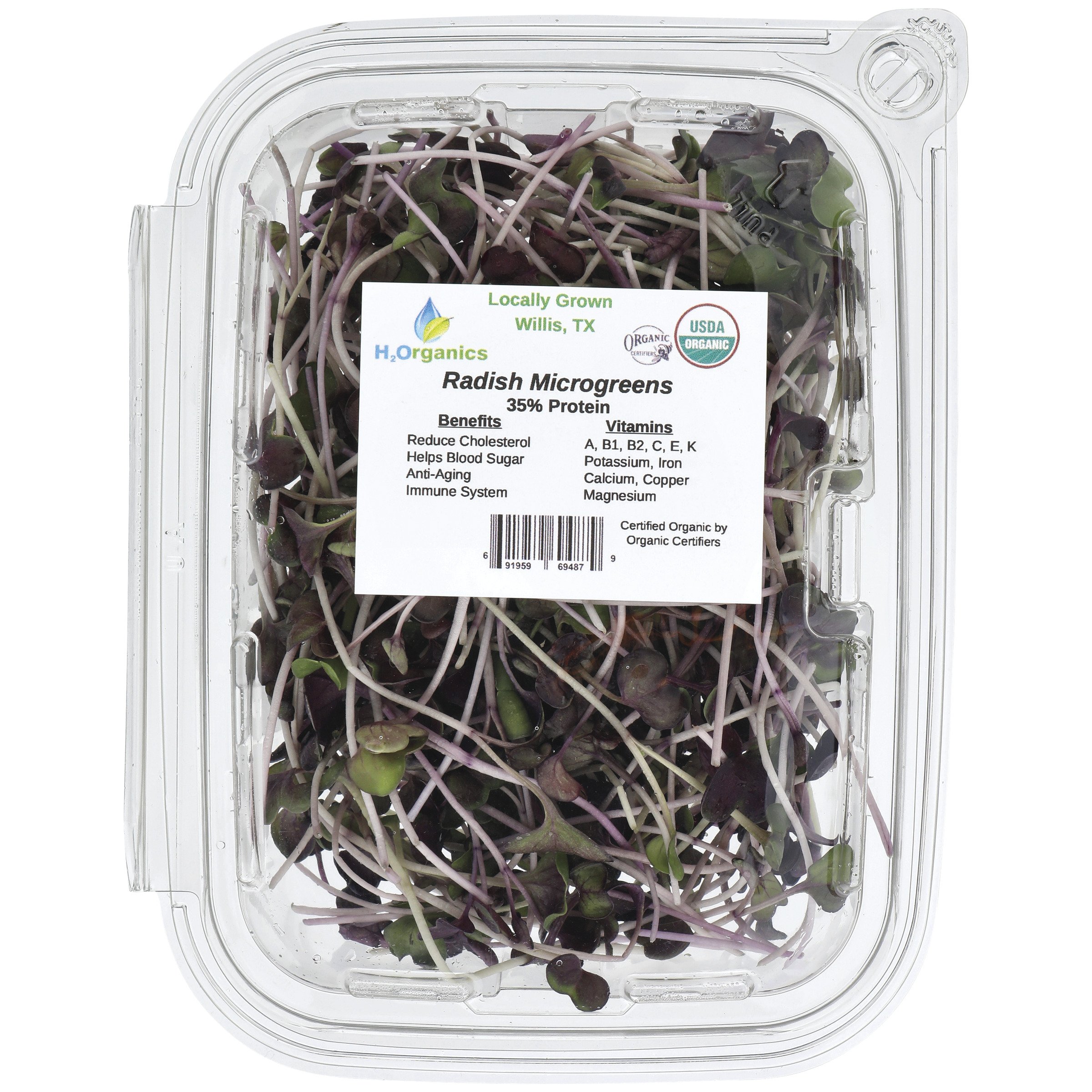 H2Organics Radish Microgreens - Shop Herbs at H-E-B