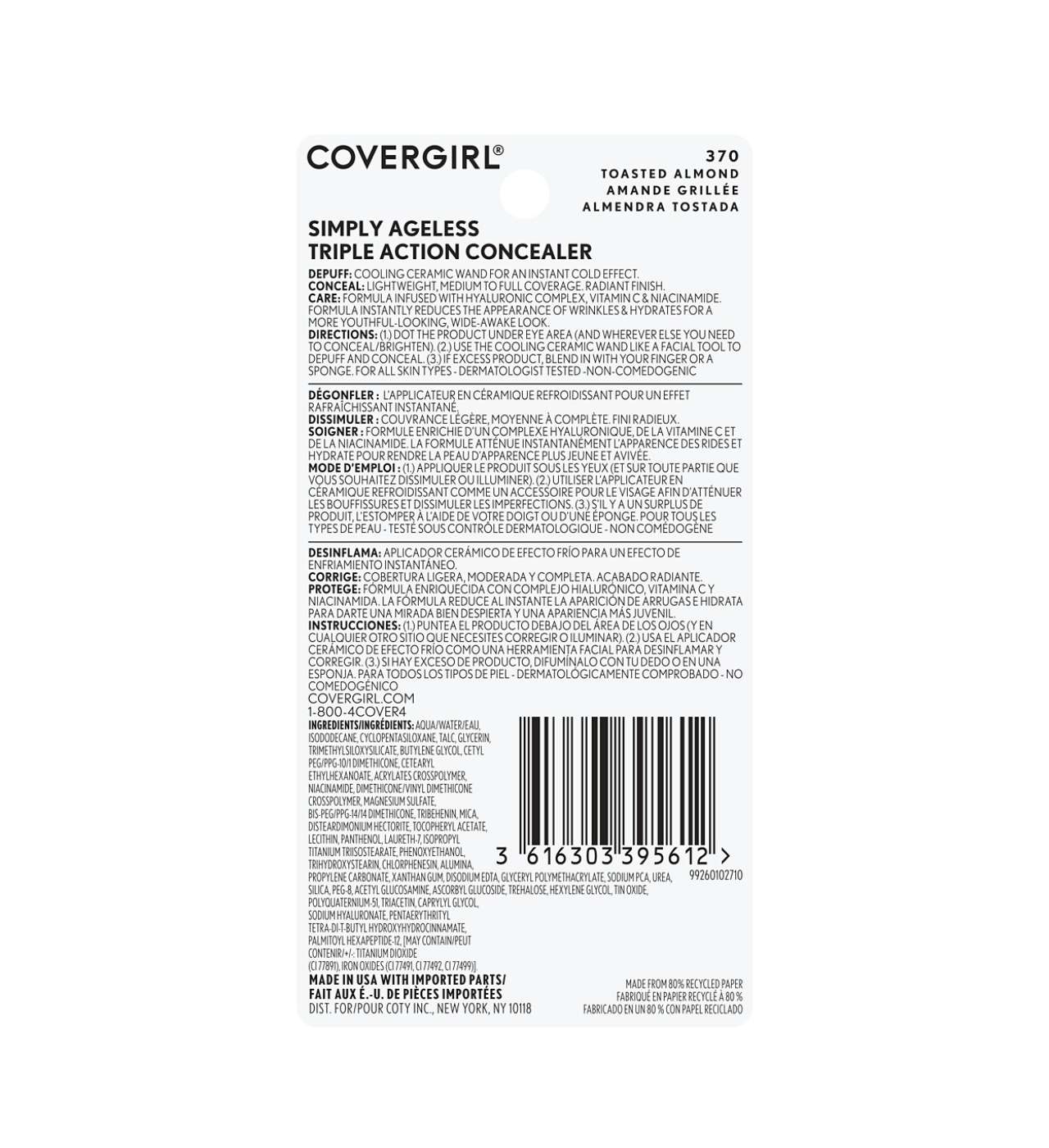 Covergirl Triple Action Concealer Toasted Almond Shop Concealer