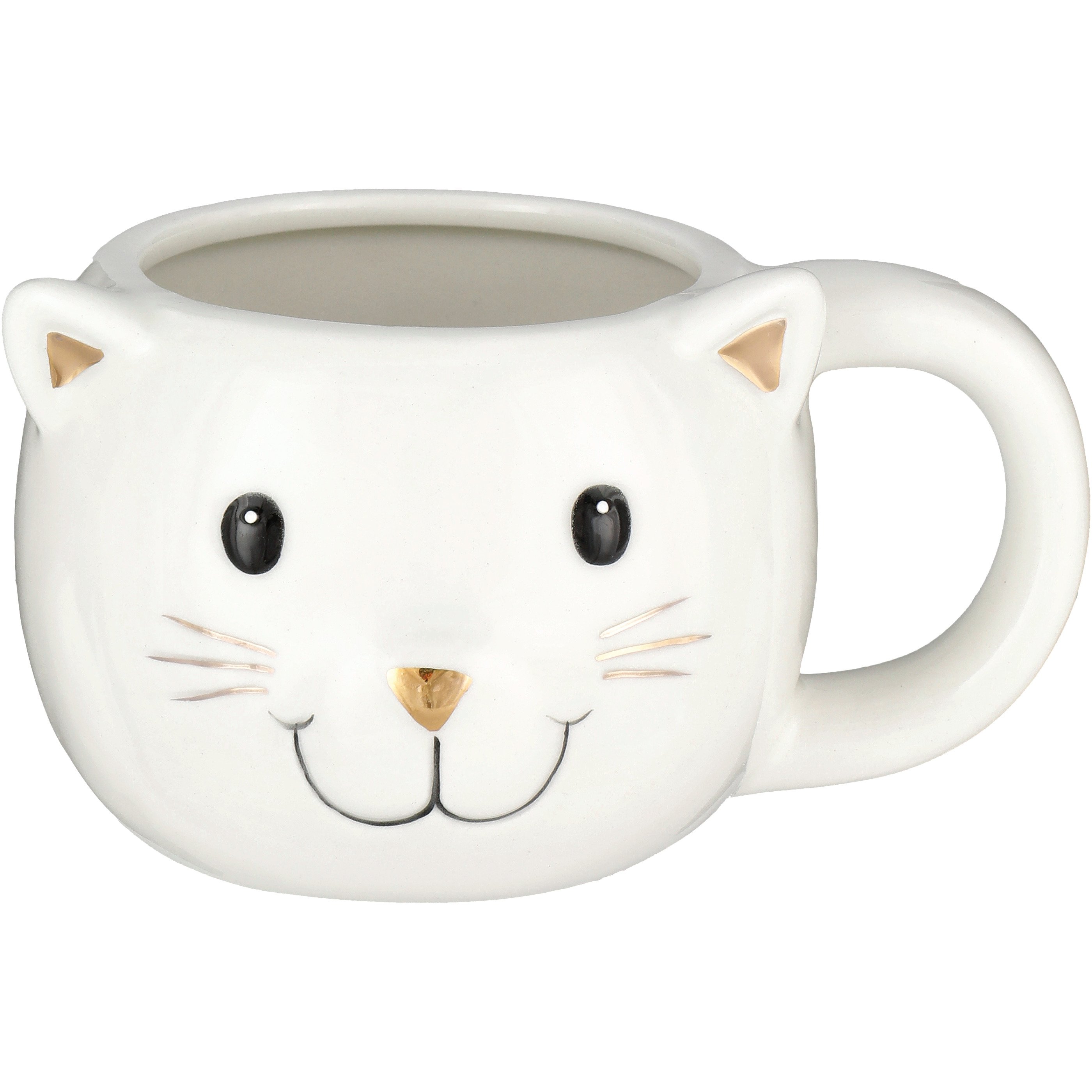 chefstyle Cat Face Dolomite Stoneware Mug - White - Shop Glasses & mugs ...
