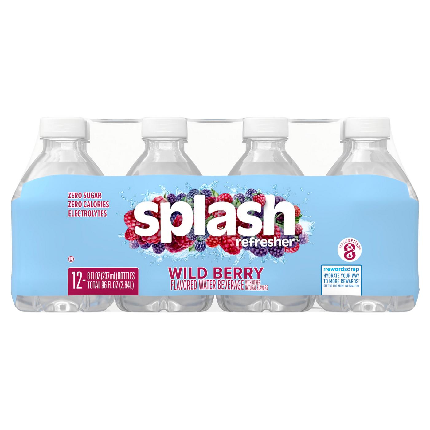 SPLASH Refresher Zero Sugar Flavored Water 12 pk Bottles - Wild Berry ...