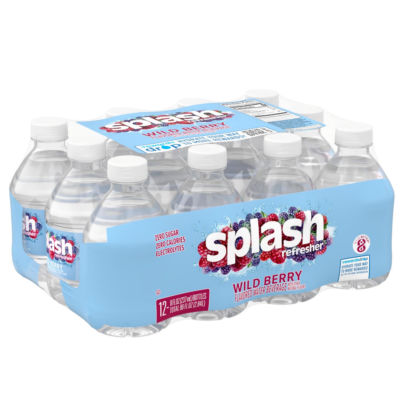 SPLASH Refresher Zero Sugar Flavored Water 12 pk Bottles - Wild Berry ...