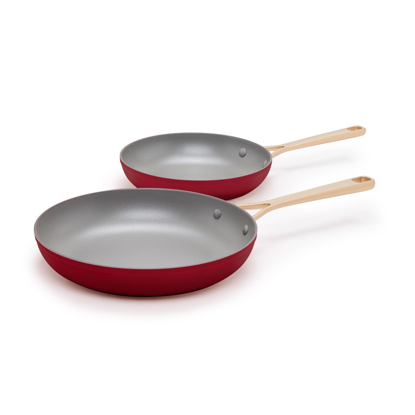 Kitchen & Table by H-E-B Non-Stick Fry Pans - Bordeaux Red - Shop ...