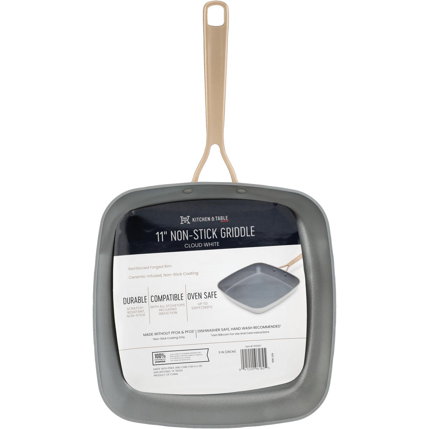 Kitchen & Table by H-E-B Non-Stick Square Griddle - Cloud White - Shop ...