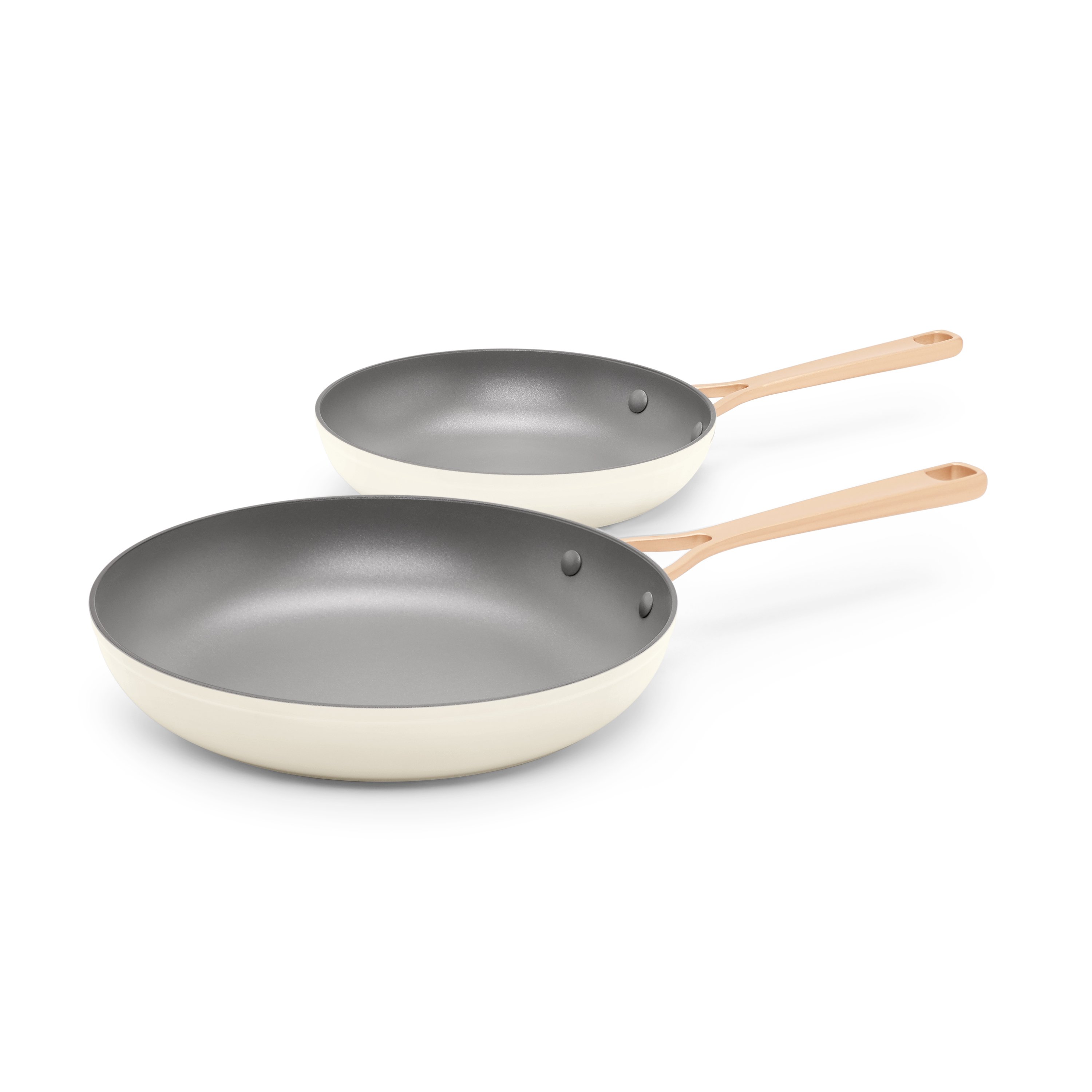 Kitchen & Table by H-E-B Non-Stick Fry Pans - Cloud White - Shop Frying ...