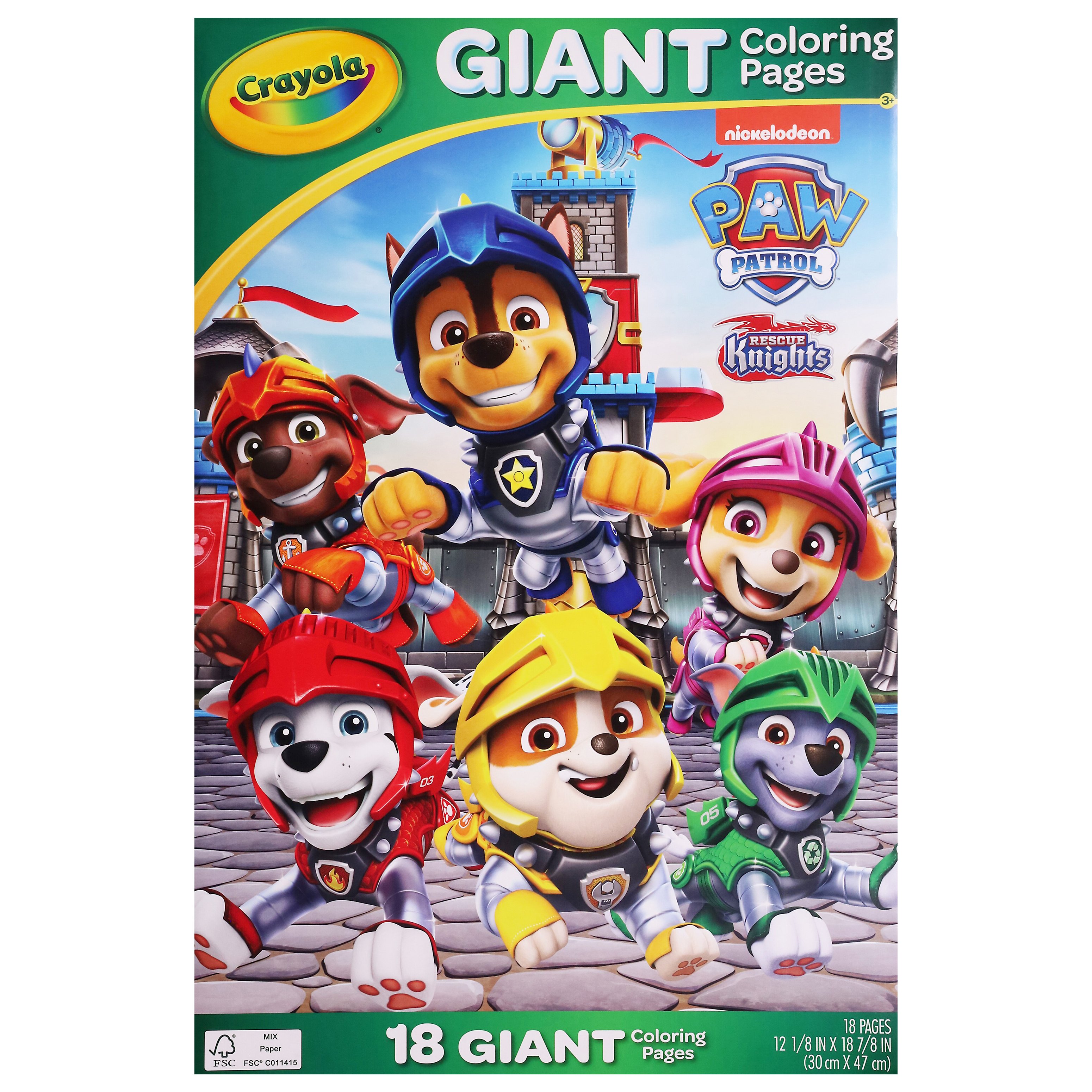 Crayola Giant Coloring Pages Nickelodeon Paw Patrol Mighty Pups