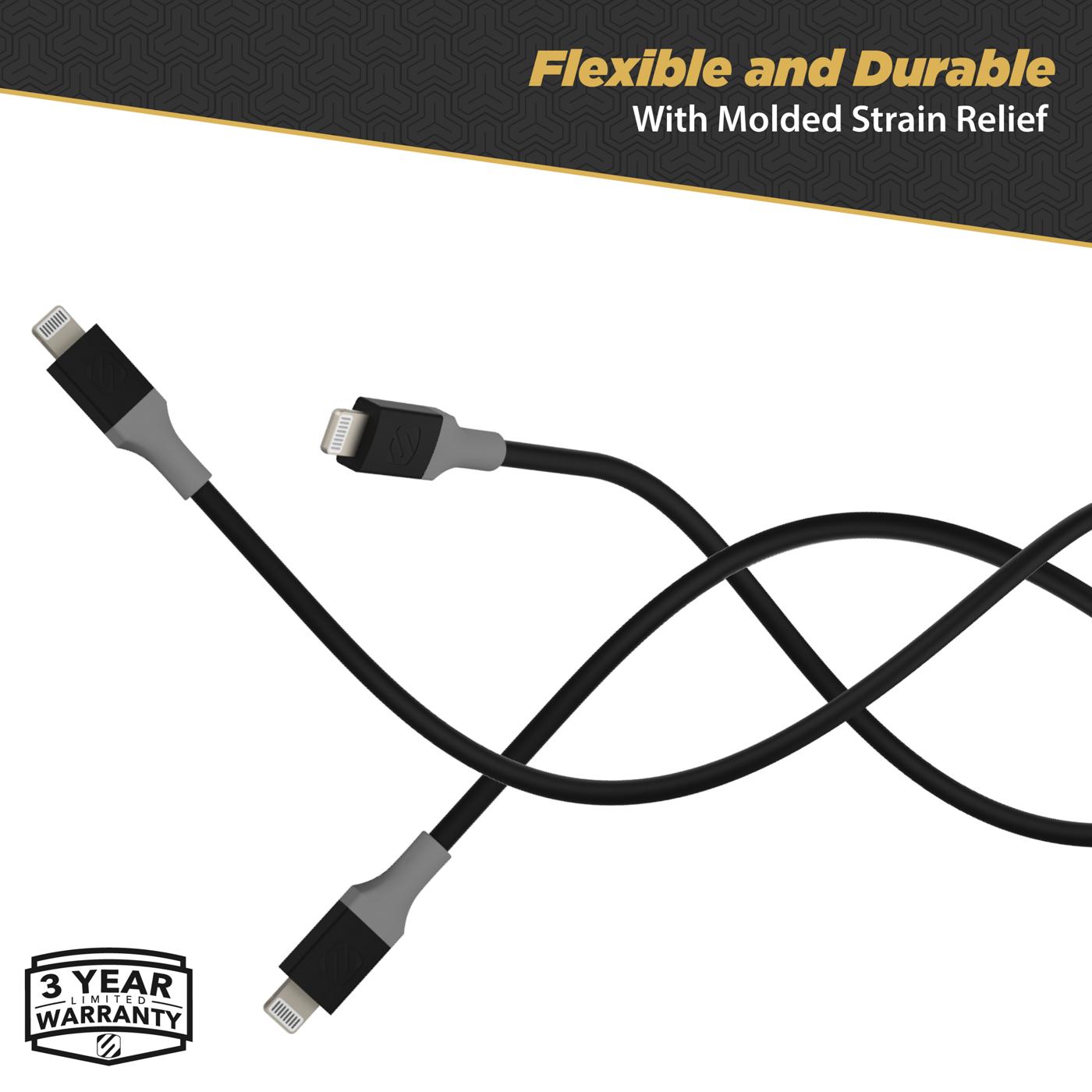Scosche StrikeLine Premium Charge & Sync Flexible USB-C Lightning Cable ...