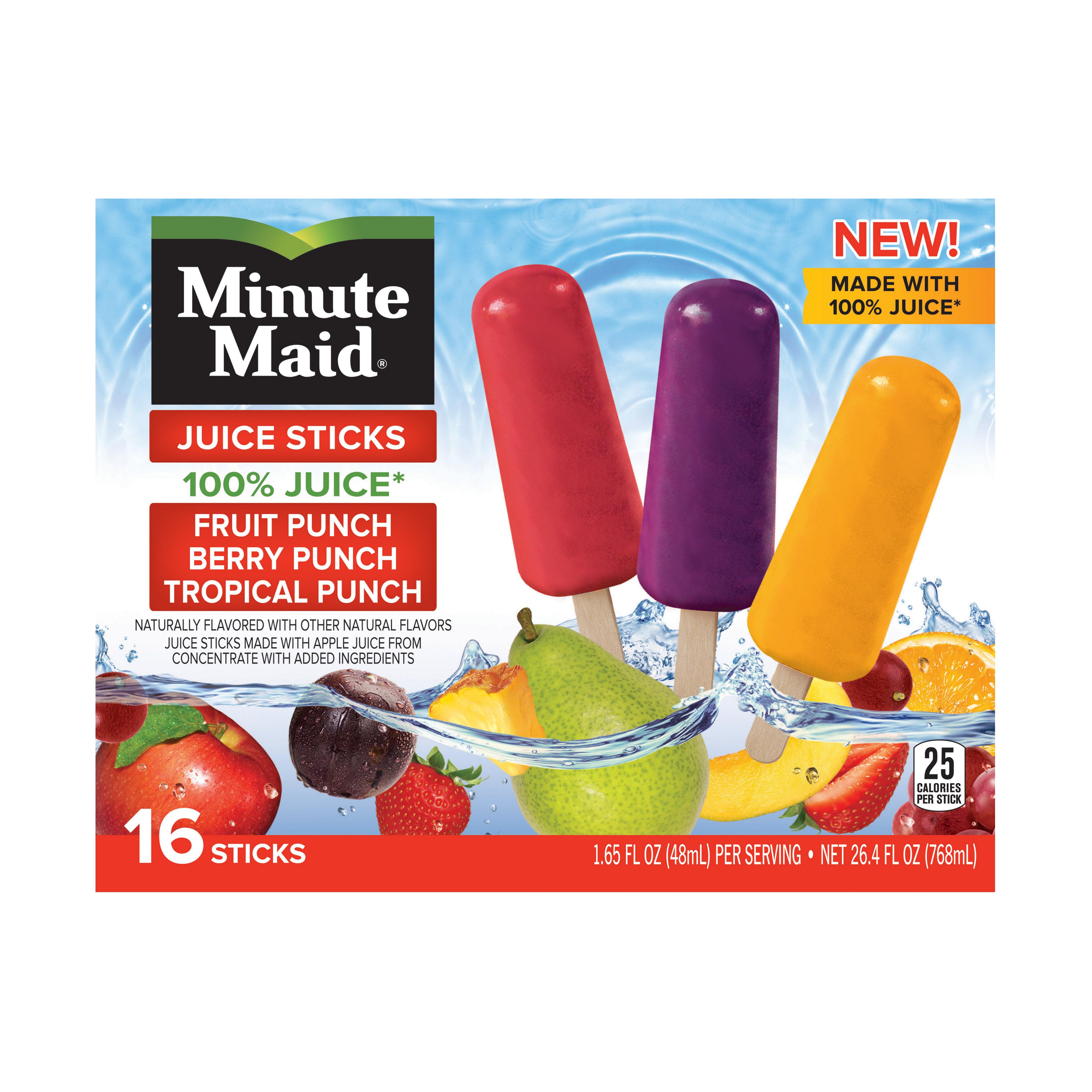Minute Maid Tropical Variety Flavors Juice Sticks - Shop Bars & pops at ...
