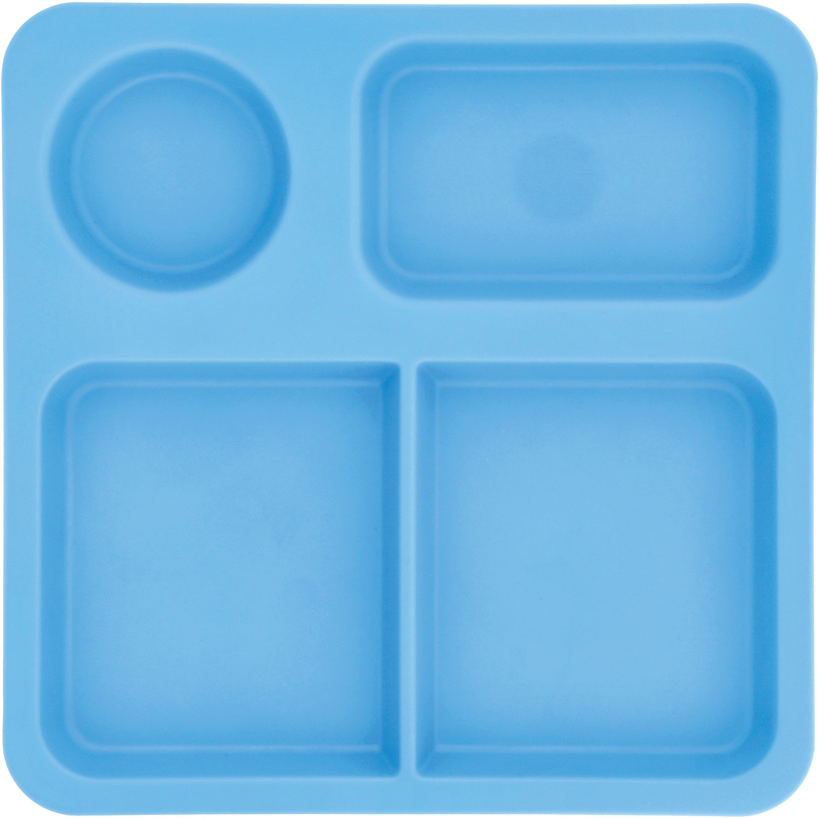 chefstyle Reusable Divided Square Dinner Plate - Blue - Shop Plates at ...