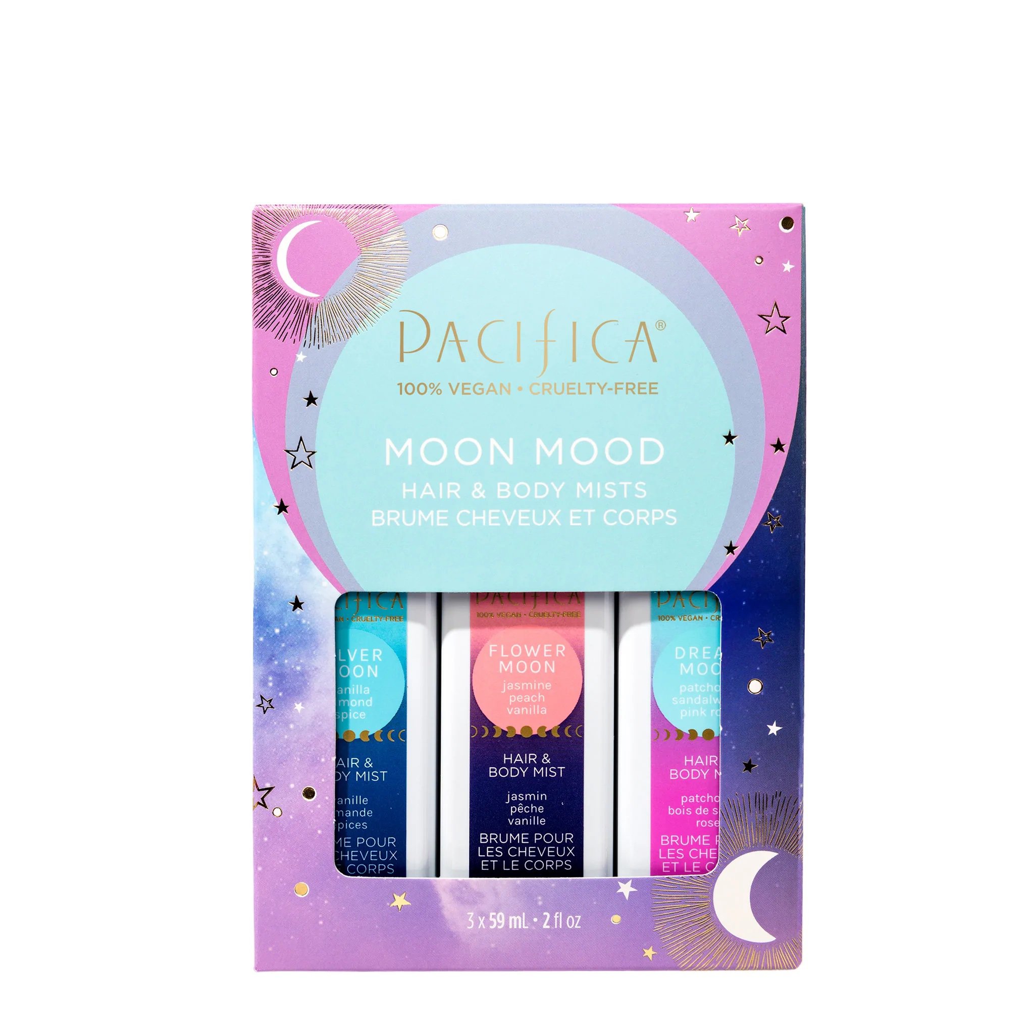 Pacifica Holiday Set Moon Moods Hair & Body Mists - Shop Fragrance at H-E-B