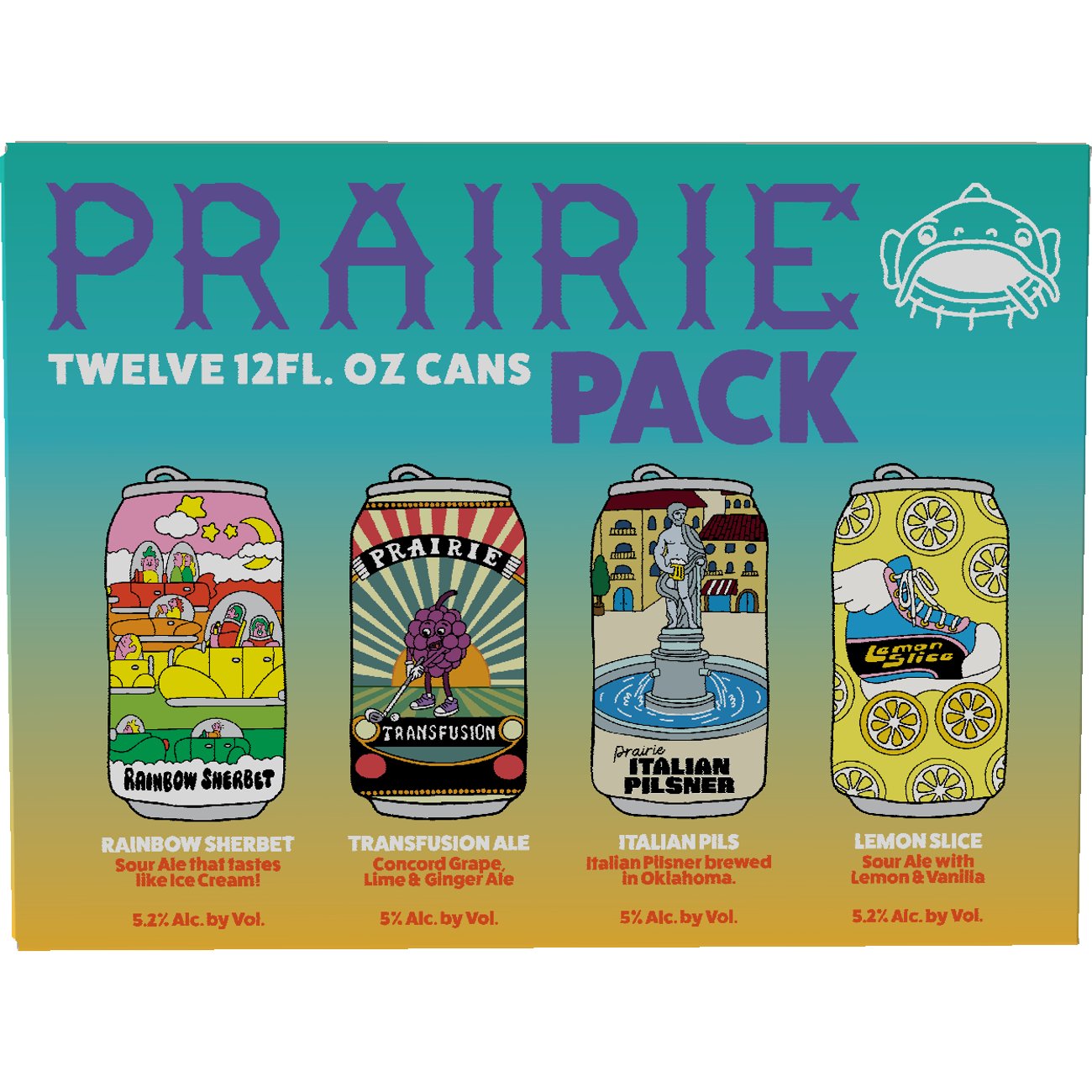 Prairie Artisan Ales Prairie Pack Craft Beer Variety 12 pk Cans - Shop ...