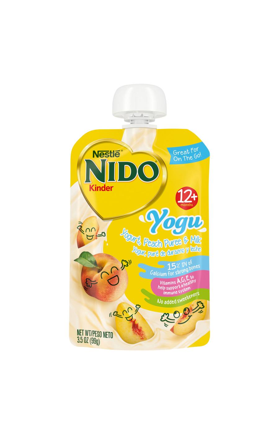 Nestle Nido Kinder Yogu Pouch - Yogurt Peach Puree & Milk - Shop Baby ...