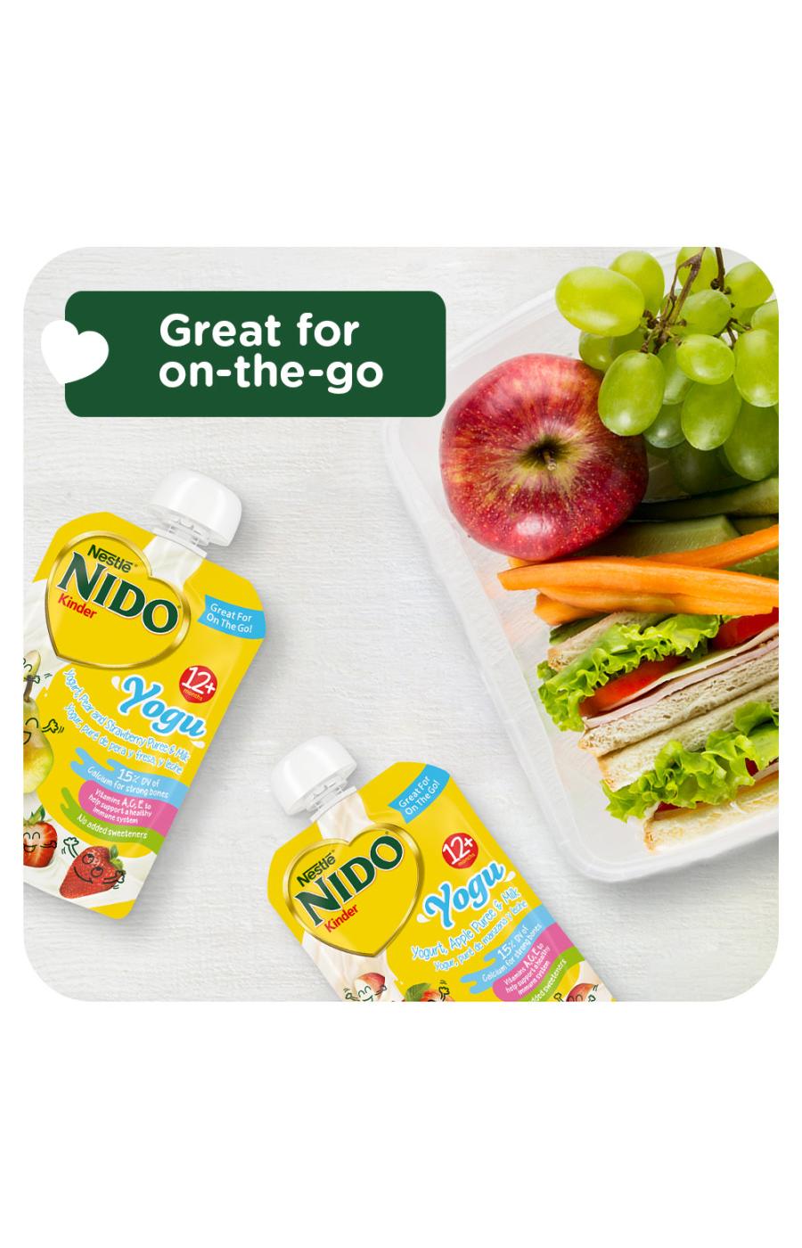 Nestle Nido Kinder Yogu Pouch - Yogurt Peach Puree & Milk - Shop Baby ...