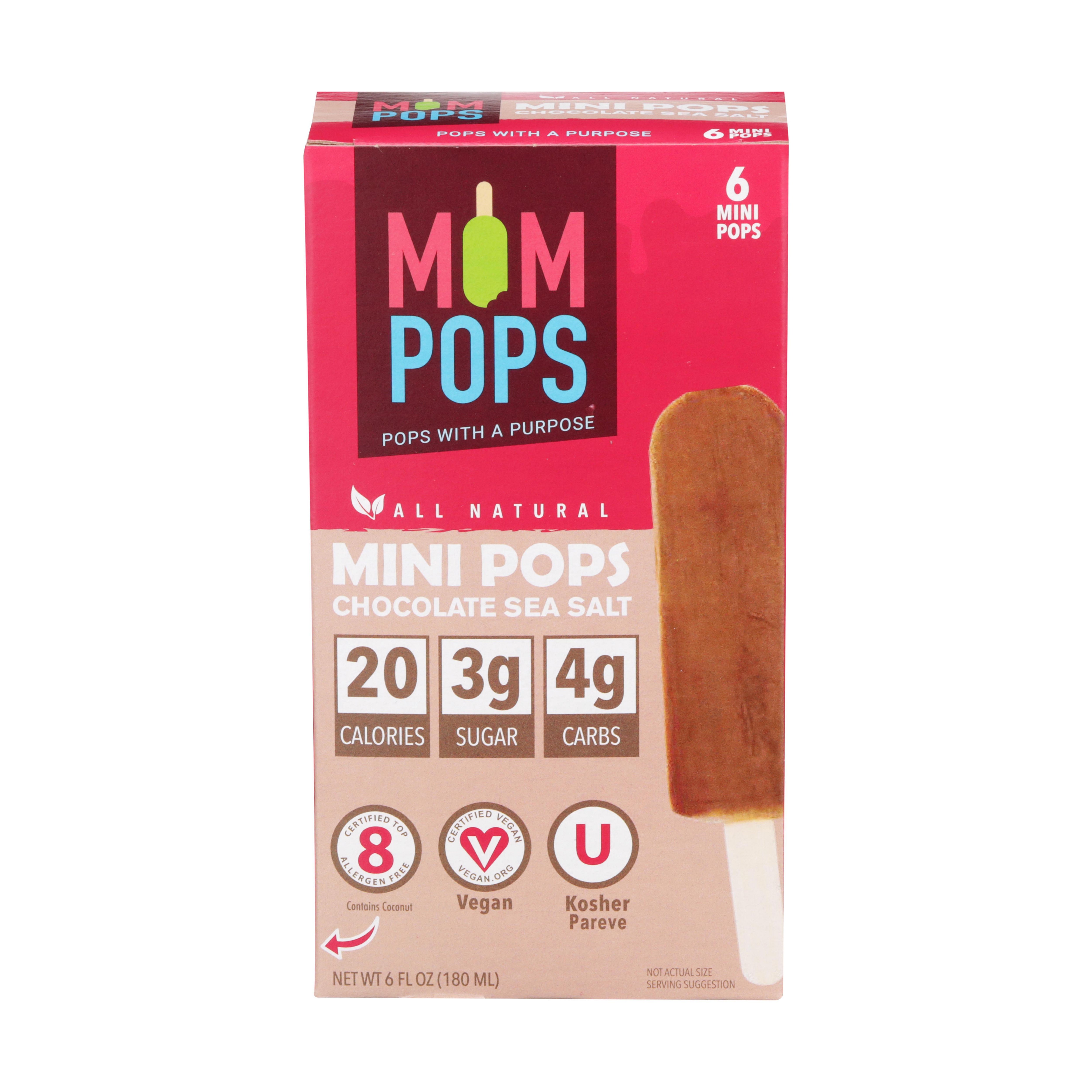 Mom Pops Chocolate Sea Salt Mini Ice Pops - Shop Bars & pops at H-E-B