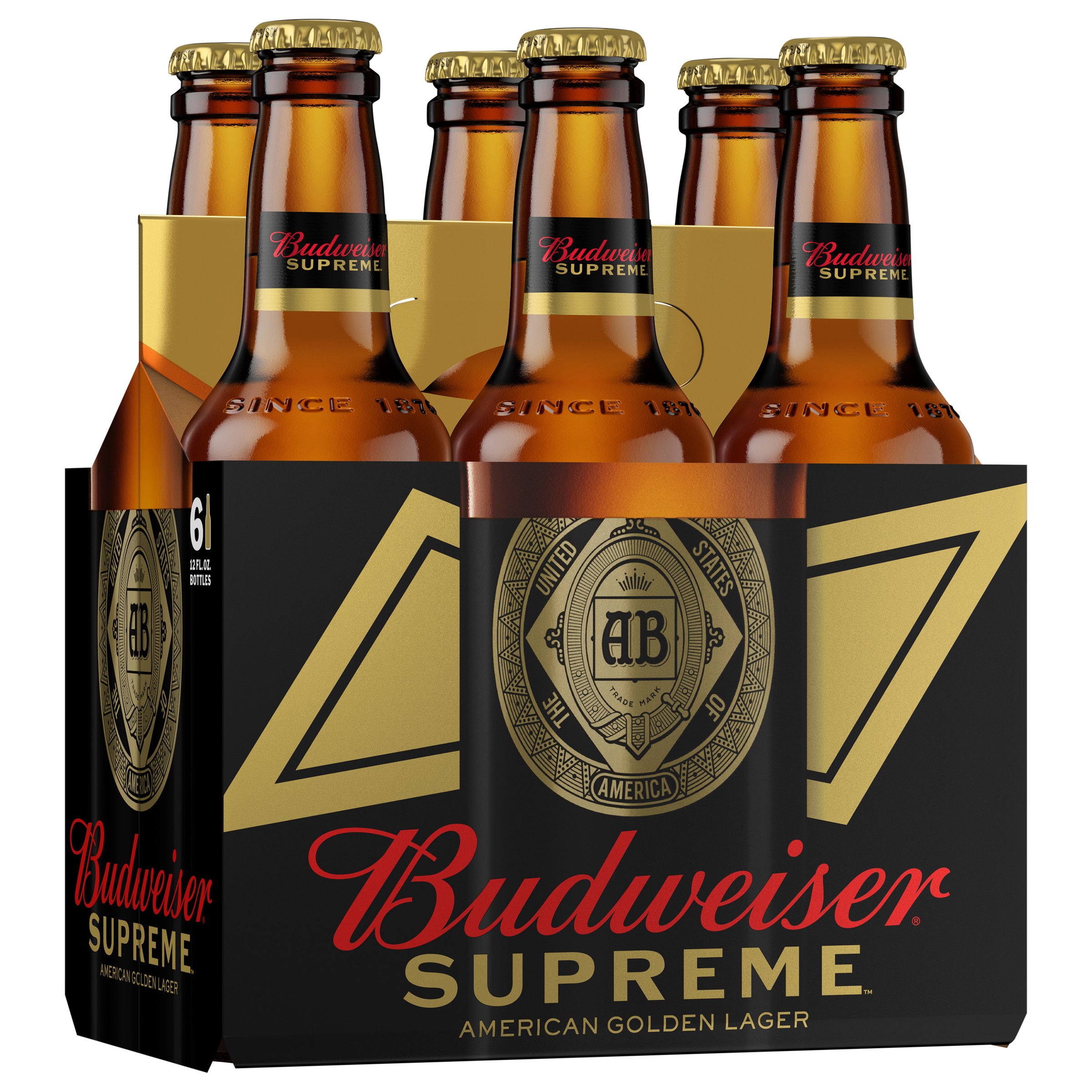 Budweiser Supreme American Golden Lager Beer 12 oz Bottles - Shop Beer ...