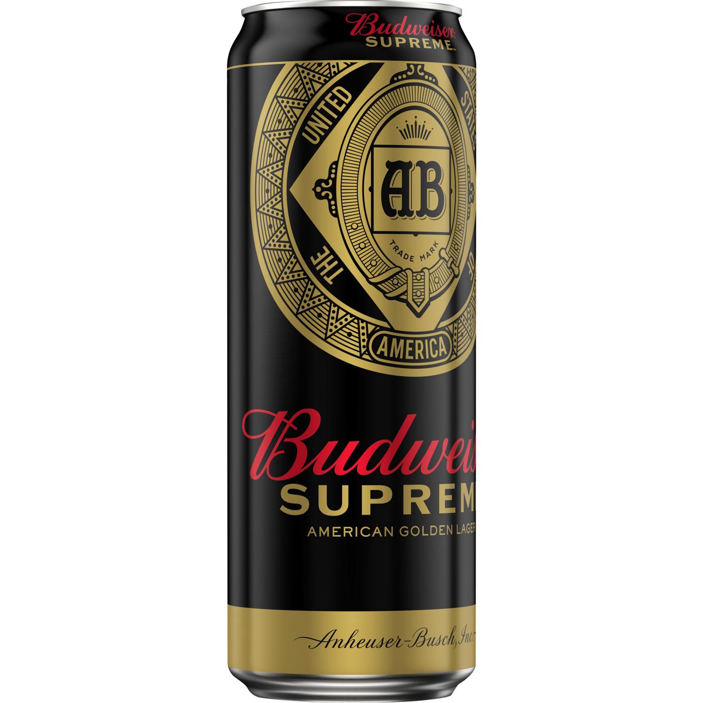 Budweiser Supreme American Golden Lager Beer - Shop Beer at H-E-B