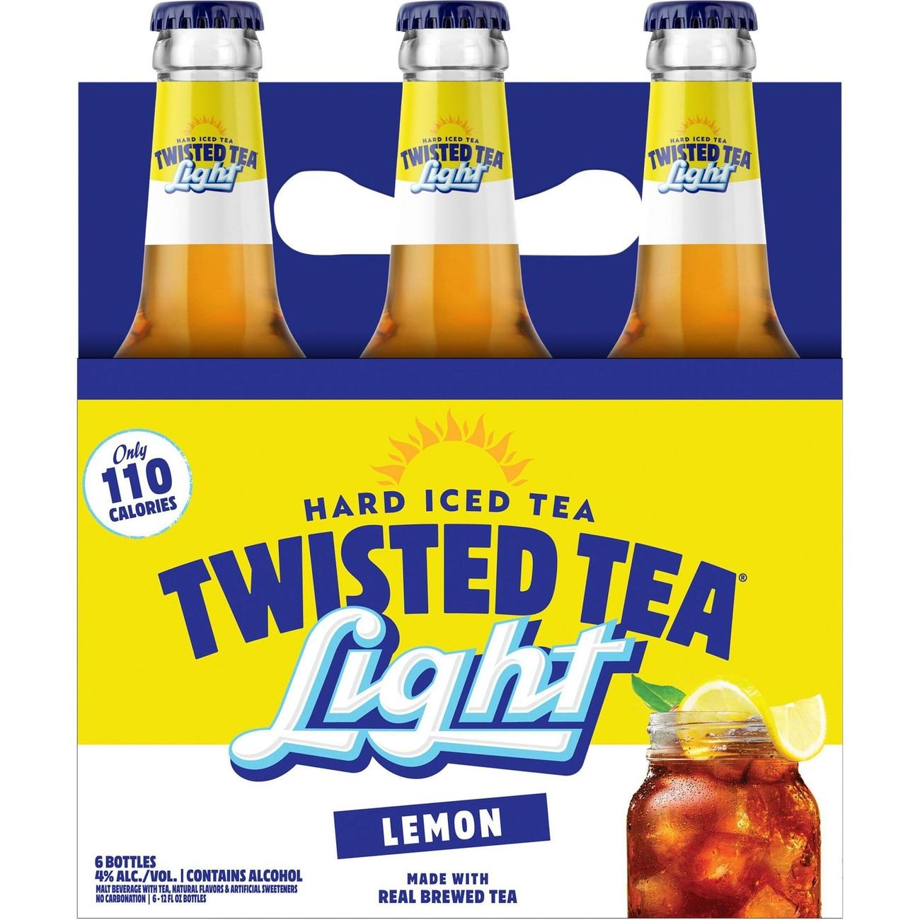 Twisted Tea Light Lemon Hard Iced Tea 6 pk Bottles - Shop Malt ...