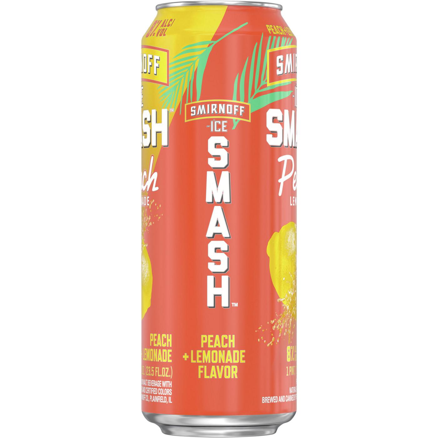 Smirnoff Ice Smash Peach Lemonade - Shop Malt Beverages & Coolers at H-E-B