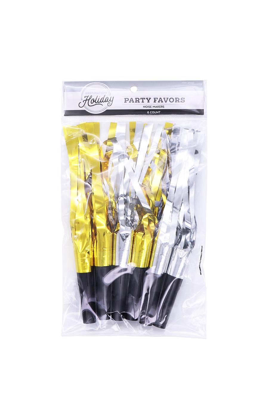 Destination Holiday Foil Noise Makers - Gold/Silver - Shop Favors at H-E-B