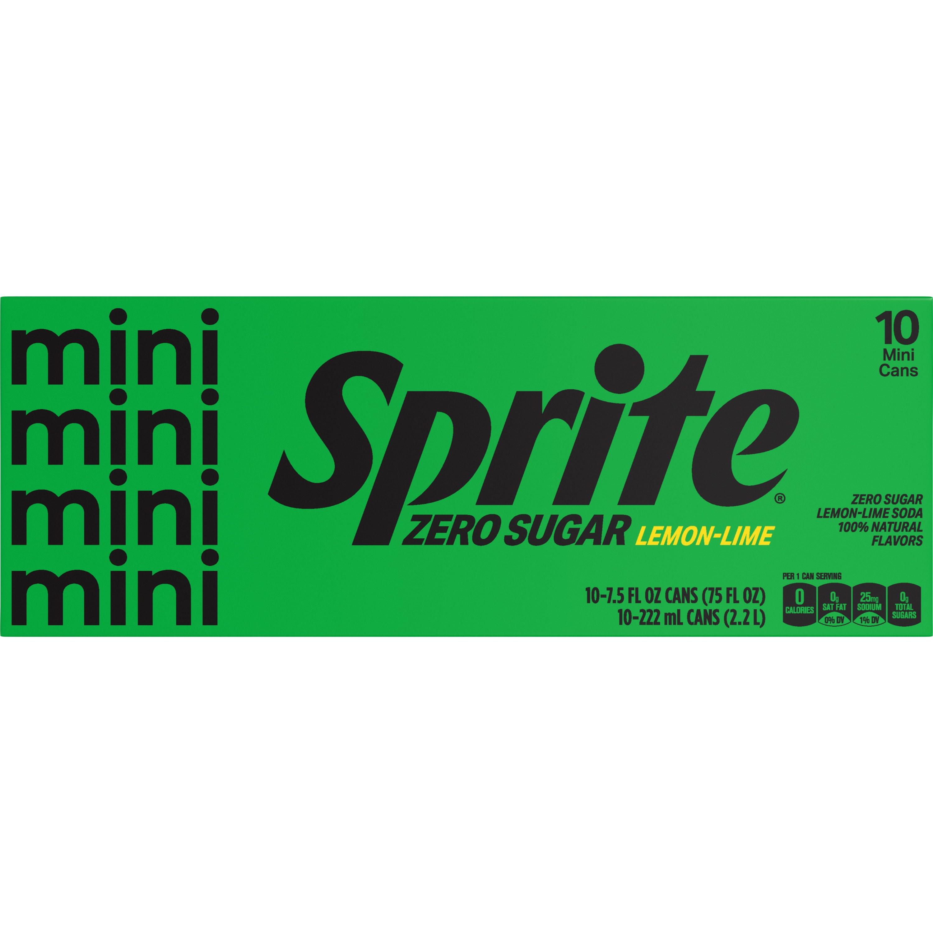 Sprite Zero Sugar Soda Mini 7.5 oz Cans - Shop Soda at H-E-B
