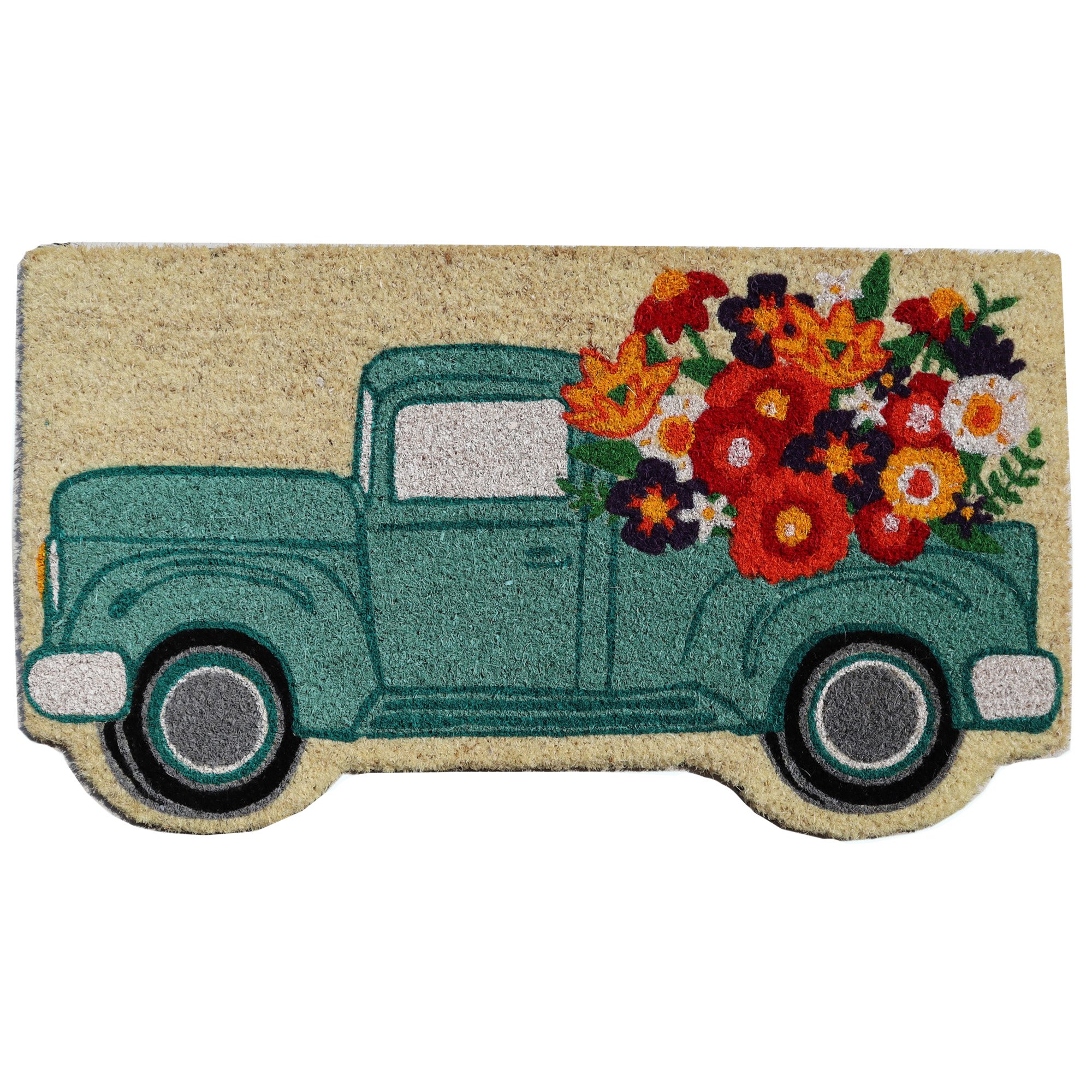 Evergreen Harvest Truck Natural Coir Mat - Shop Outdoor decor at H-E-B