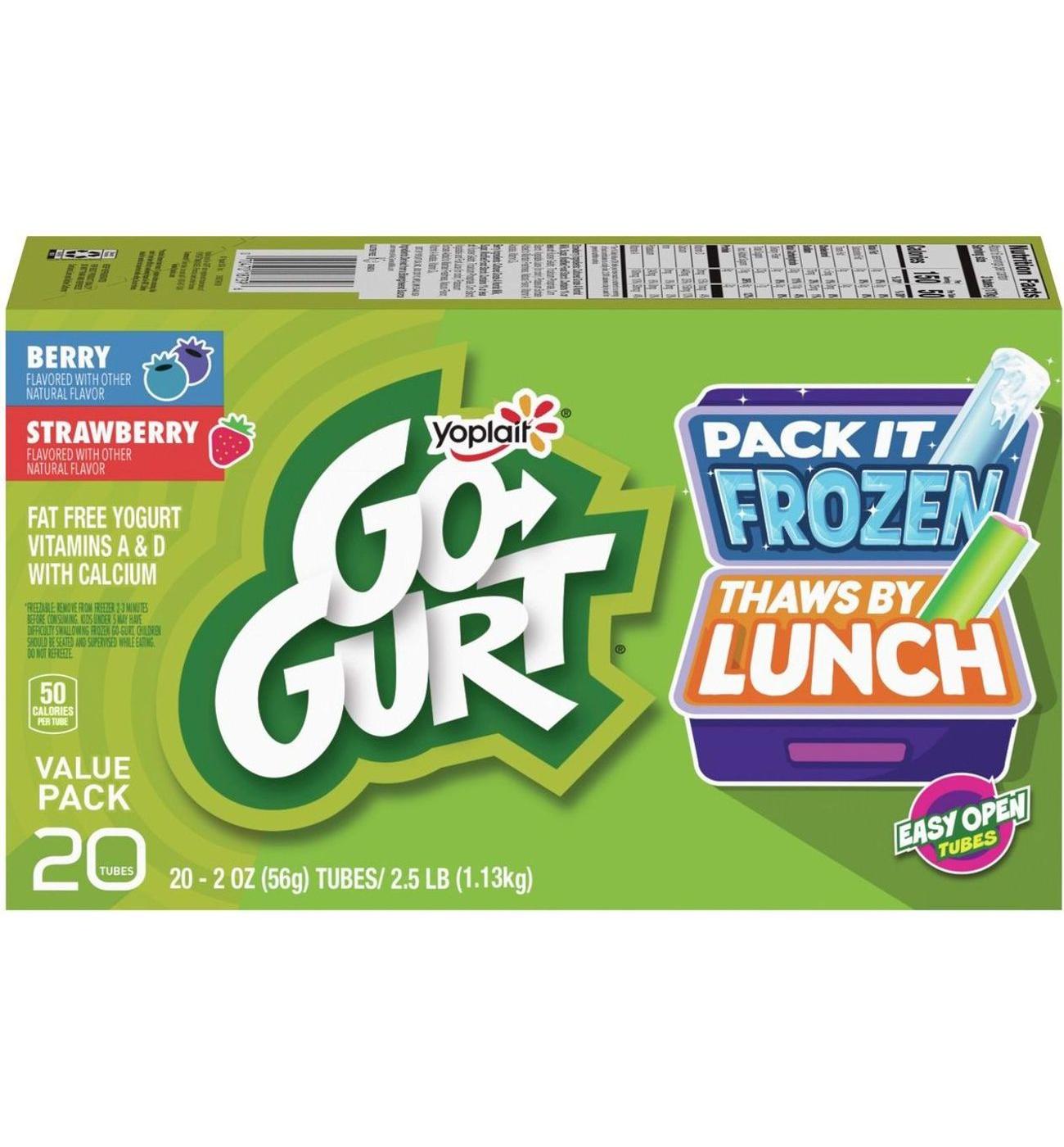 Yoplait GoGurt Low-Fat Berry & Strawberry Yogurt Tubes Value Pack - Shop Yogurt at H-E-B