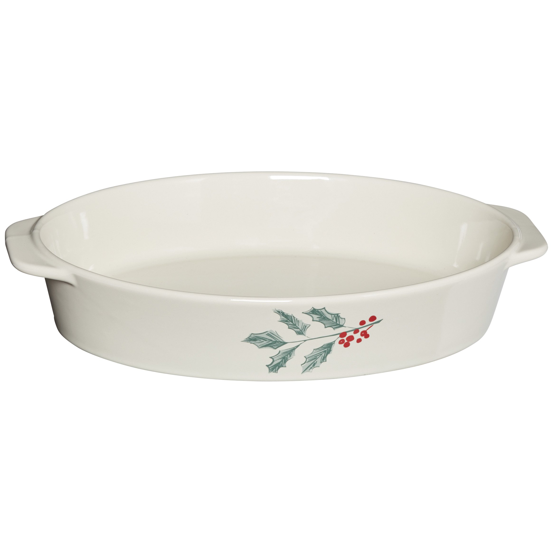 Destination Holiday Holly Oval Ceramic Baker - Shop Pans & dishes at H-E-B