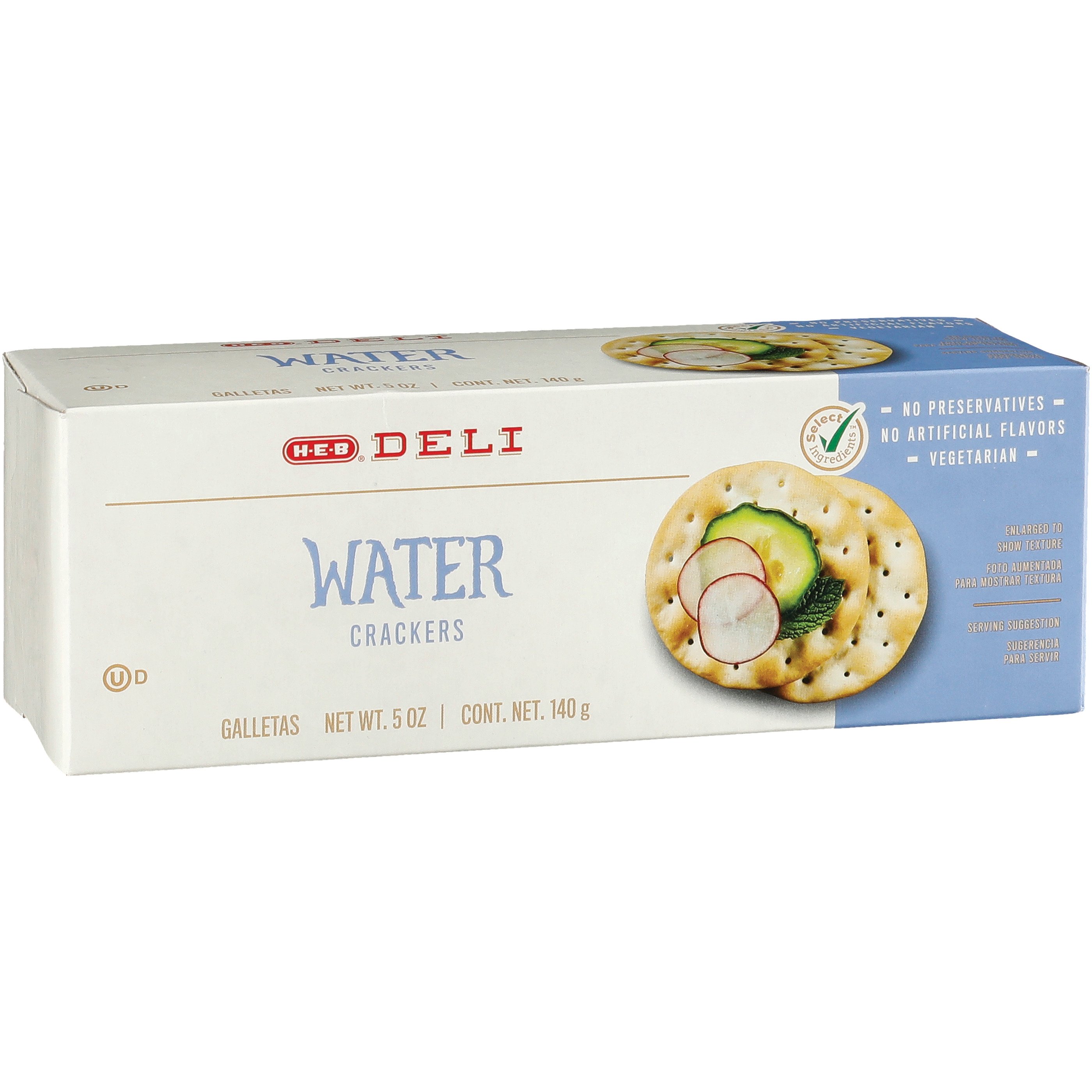 H-E-B Deli Water Crackers - Shop Snacks & Candy at H-E-B