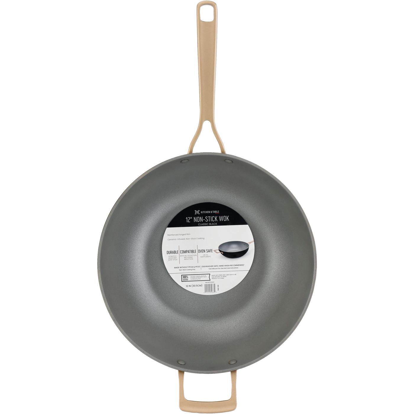 Kitchen & Table by H-E-B Non-Stick Wok - Classic Black - Shop Frying ...