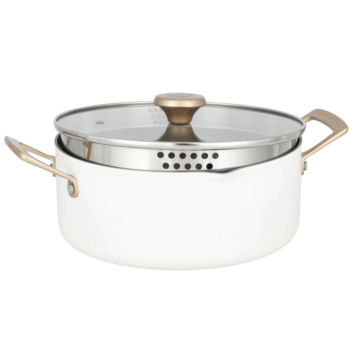 Kitchen & Table by H-E-B Non-Stick Cookware Set - Cloud White - Shop ...