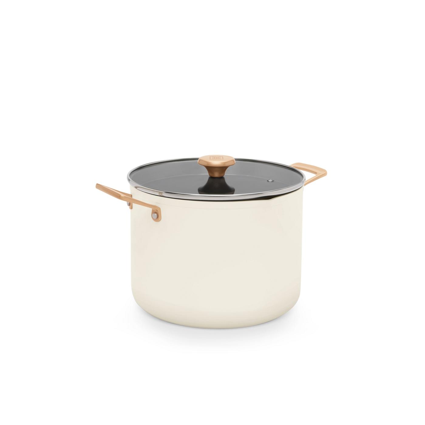 Kitchen & Table by H-E-B Non-Stick Stock Pot - Cloud White - Shop Stock ...