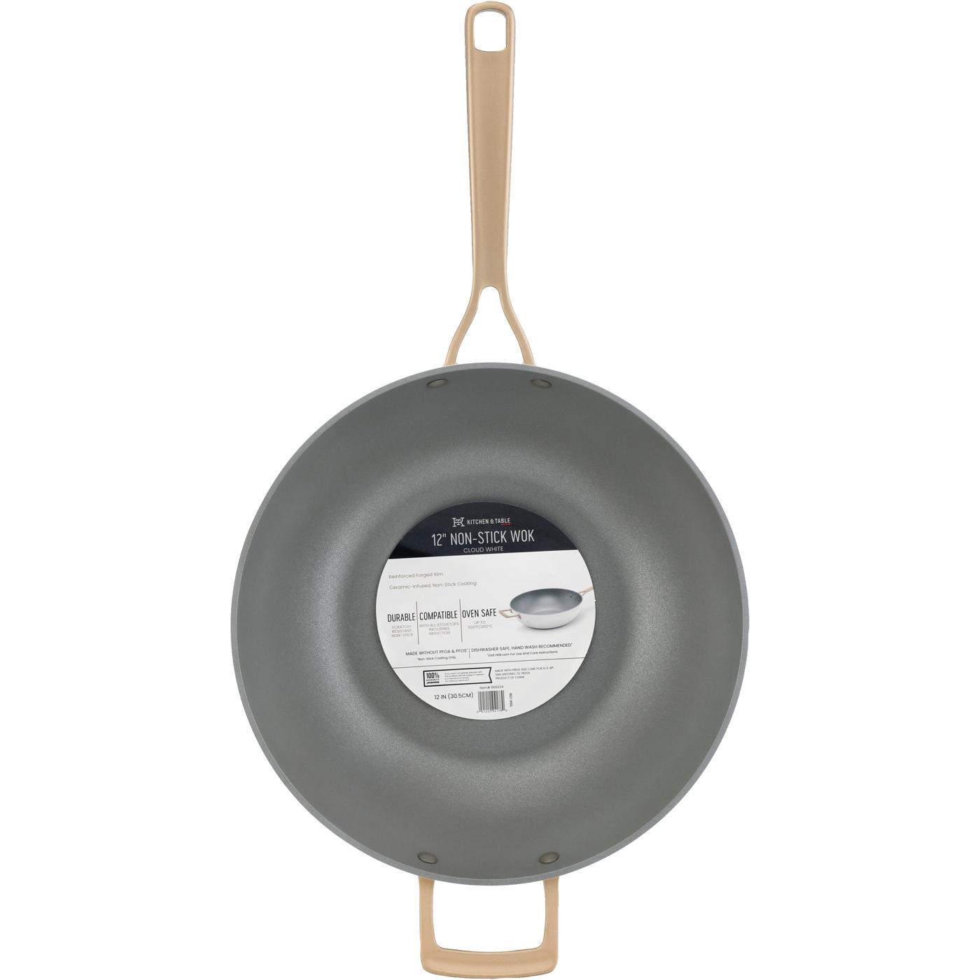 Kitchen & Table by H-E-B Non-Stick Wok - Cloud White - Shop Frying pans ...