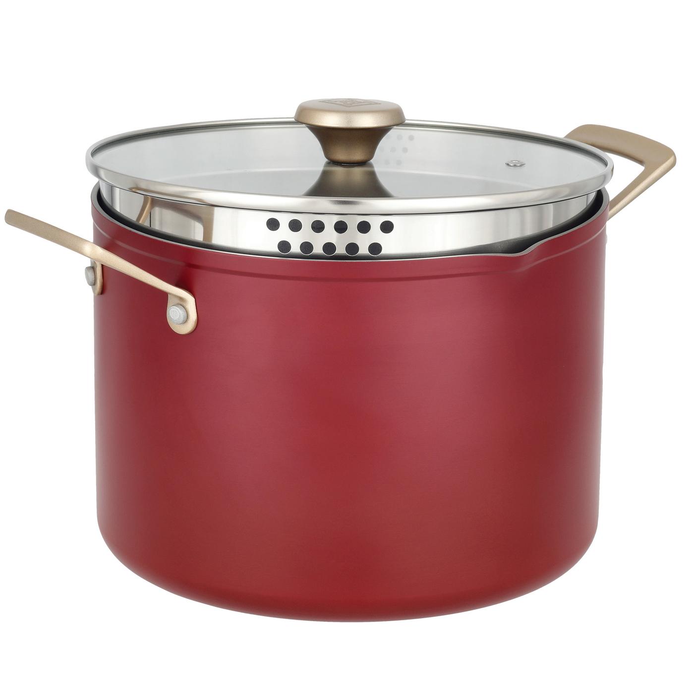 Kitchen & Table by H-E-B Non-Stick Stock Pot - Bordeaux Red - Shop ...