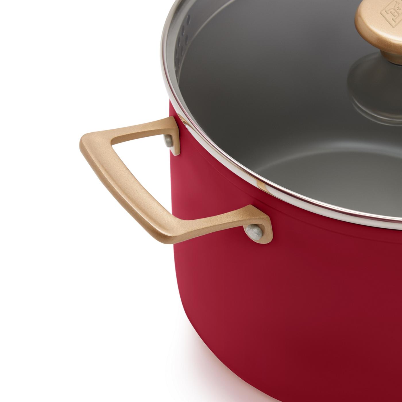 Kitchen & Table by H-E-B Non-Stick Stock Pot - Bordeaux Red - Shop ...