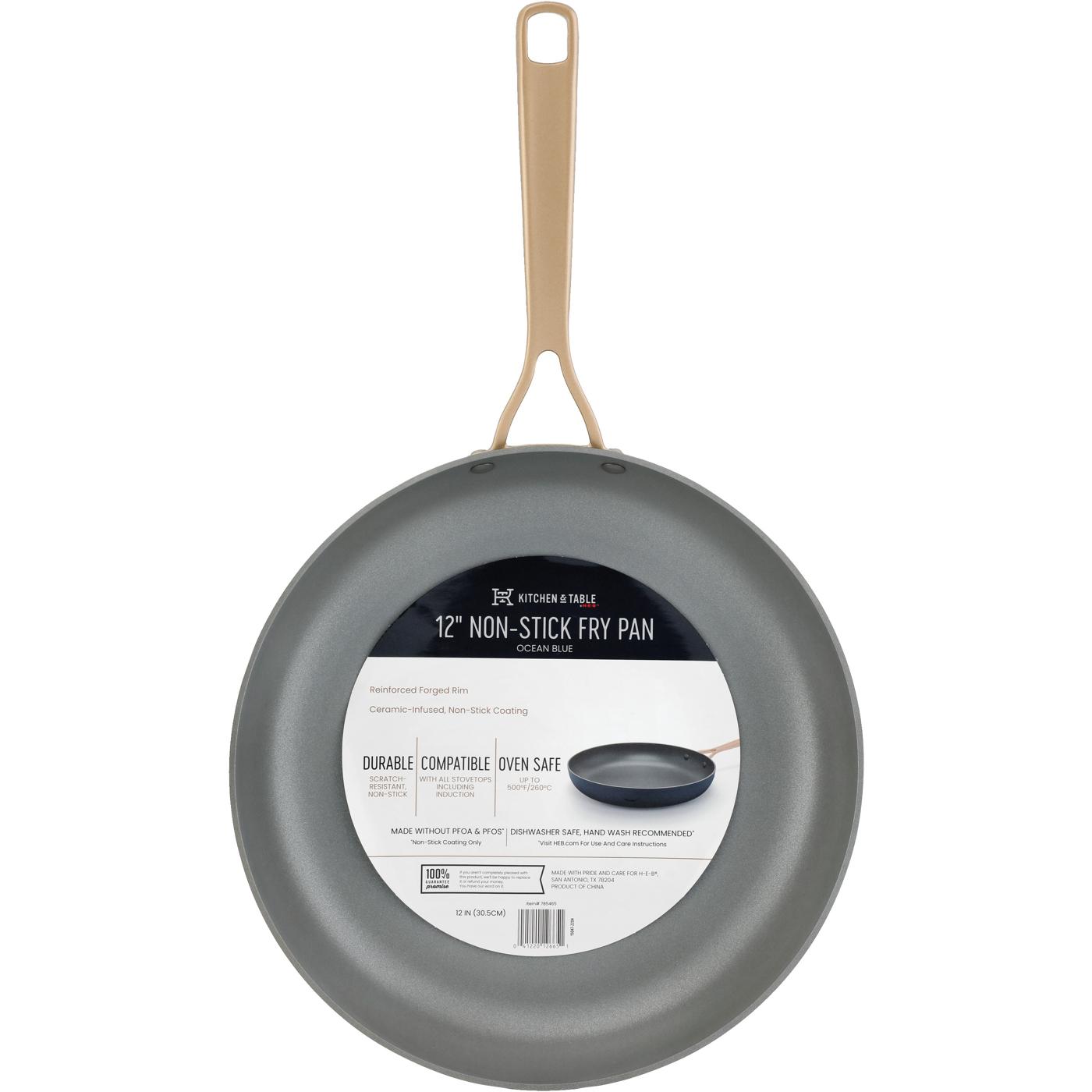 Kitchen & Table by H-E-B Nonstick Fry Pan - Ocean Blue - Shop Frying ...