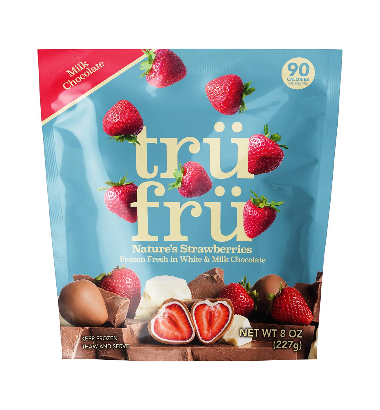 Tru Fru Nature's Strawberries Frozen Fresh In White and Milk Chocolate ...