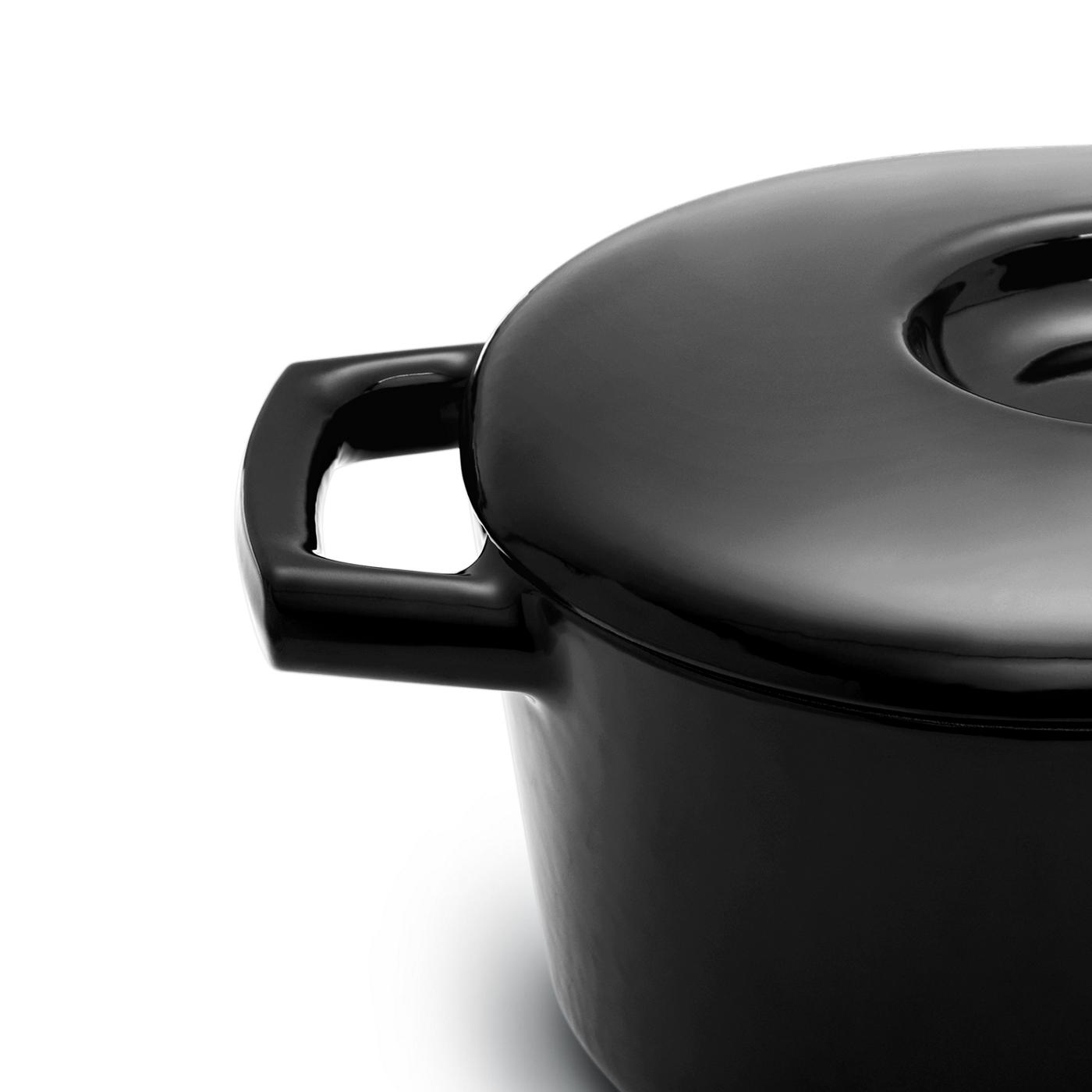 Kitchen & Table by H-E-B Enameled Cast Iron Dutch Oven - Classic Black ...
