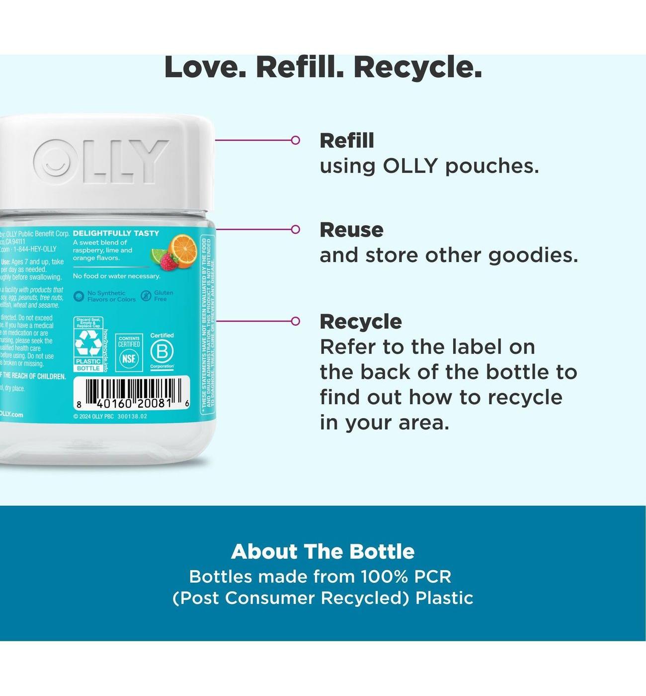 OLLY Kids Chillax Calming Magnesium, L-Theanine Mood Support Gummies ...