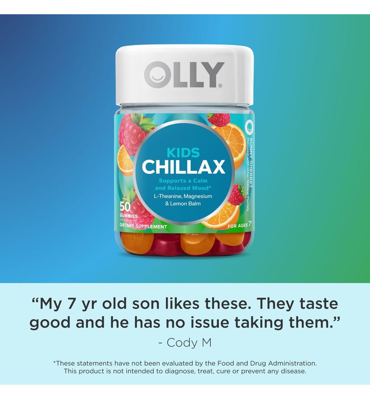 OLLY Kids Chillax Calming Magnesium, L-Theanine Mood Support Gummies - Sherbet - Shop ...
